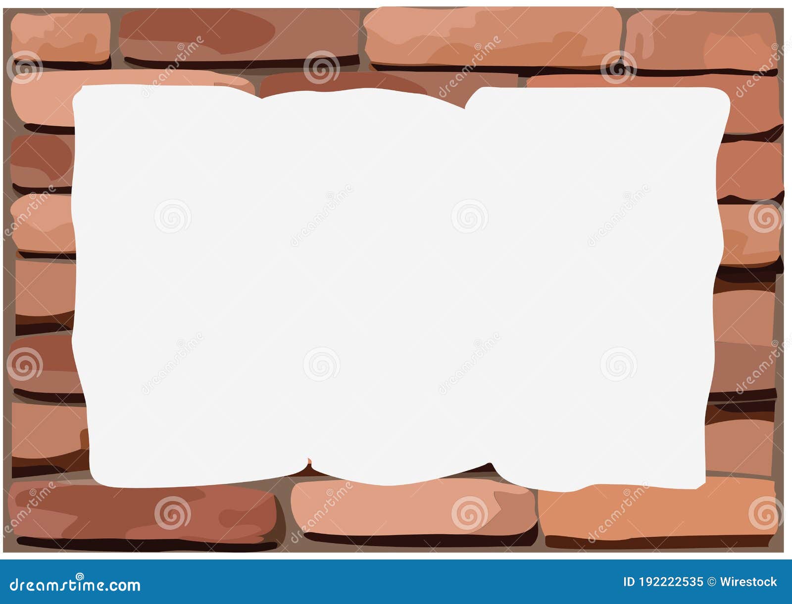 Illustration of a Rocky Frame with a Blank White Space - Perfect for ...