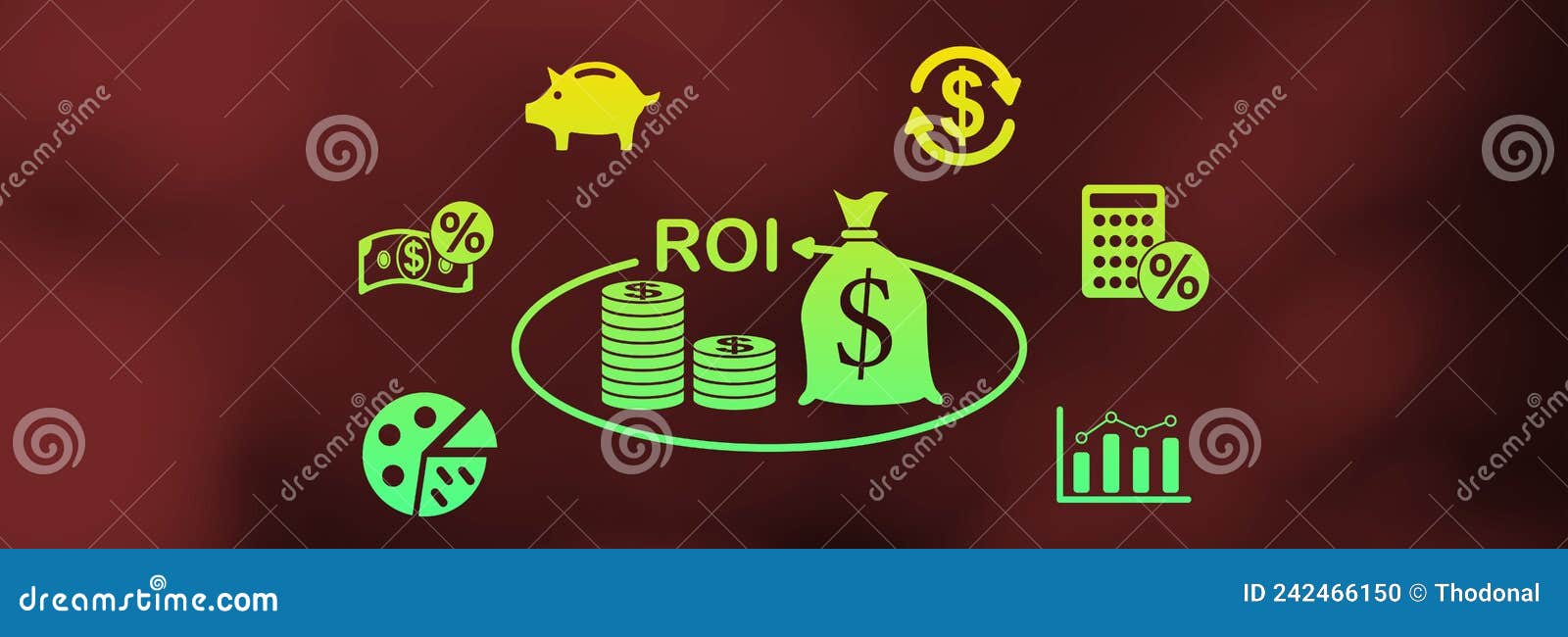 Concept of roi stock photo. Image of business, percent - 242466150