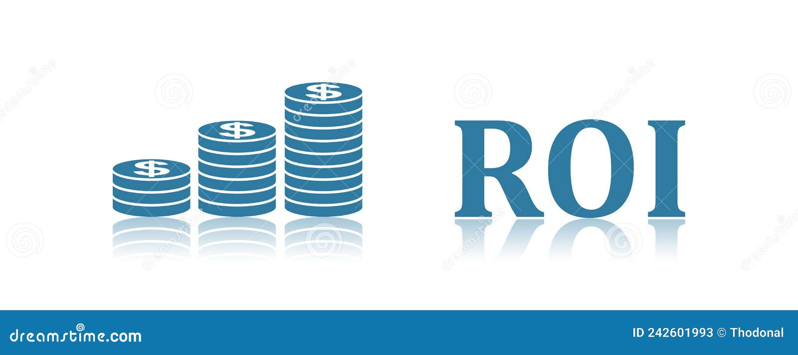 Concept of roi stock illustration. Illustration of success - 242601993