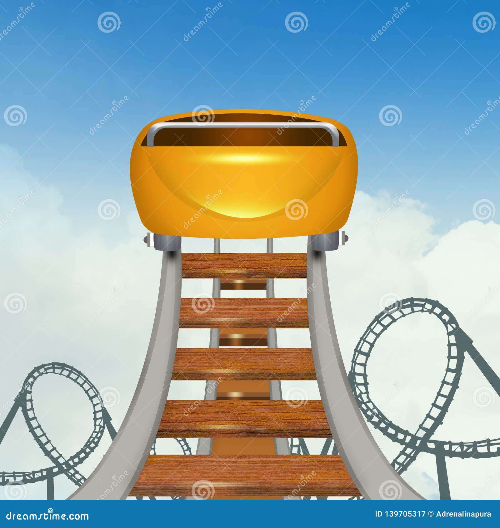 Illustration of Roller Coaster Stock Illustration - Illustration of ...