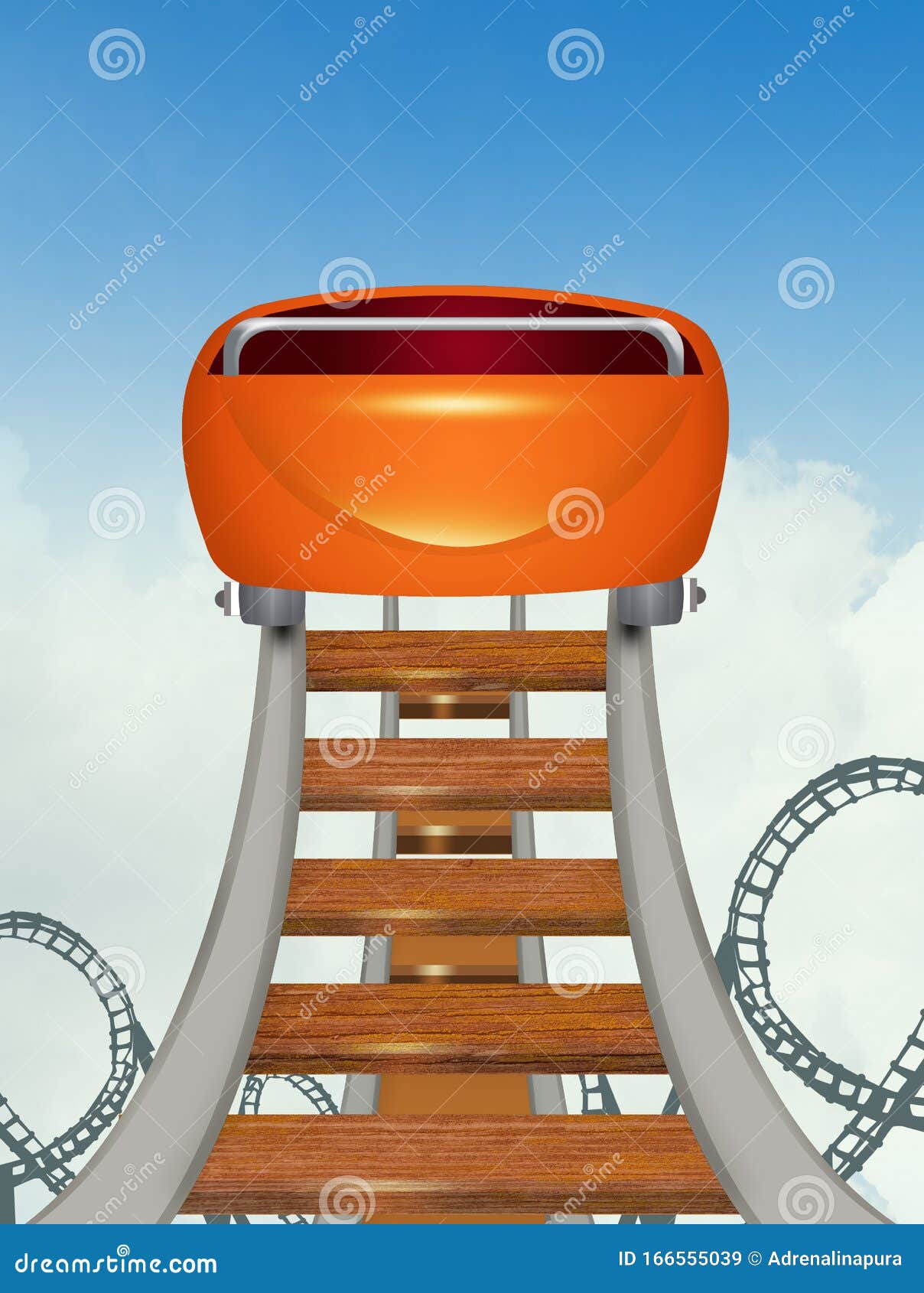 Illustration of Roller Coaster Stock Illustration - Illustration of ...