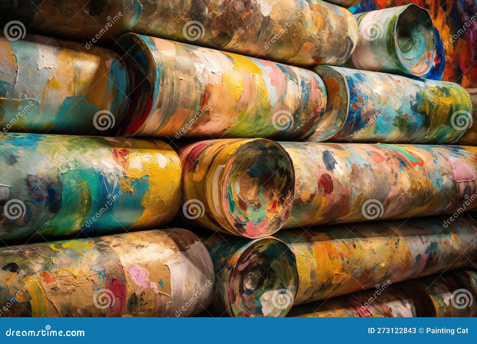 Rolls of Wallpaper Expressionist Art Style, Abstract, Textures Stock ...