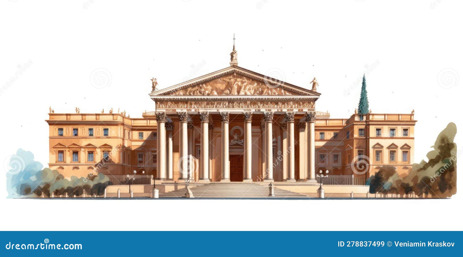 Illustration of Rome Architecture Stock Illustration - Illustration of ...