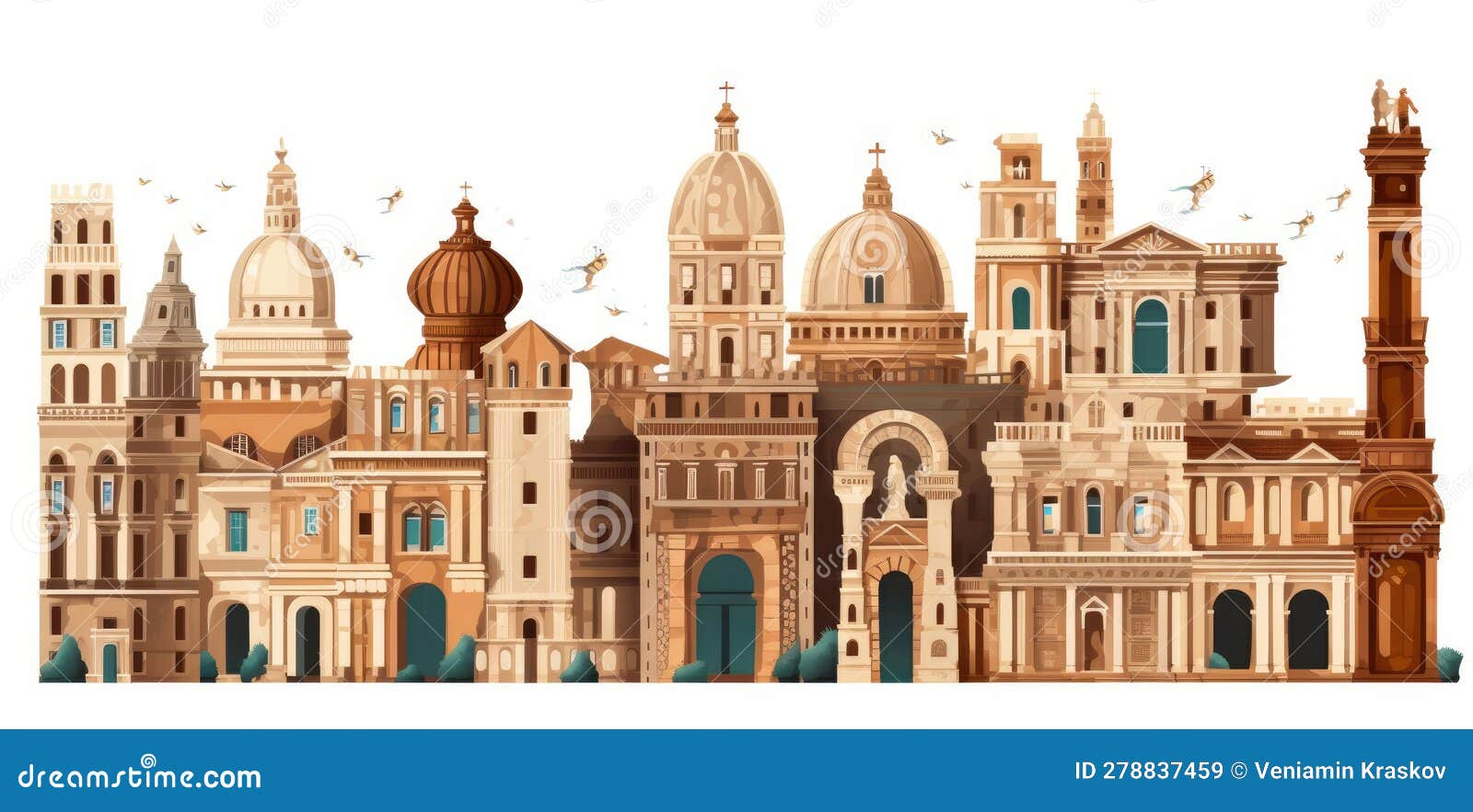 Illustration of Rome Architecture Stock Illustration - Illustration of ...