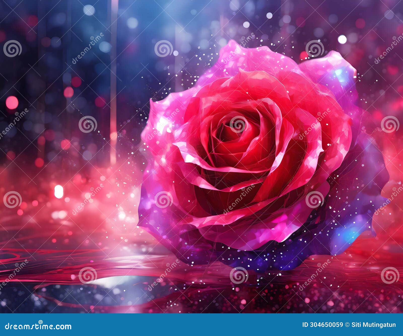 Illustration of a Rose. Illustration Art. Generative AI Technology ...