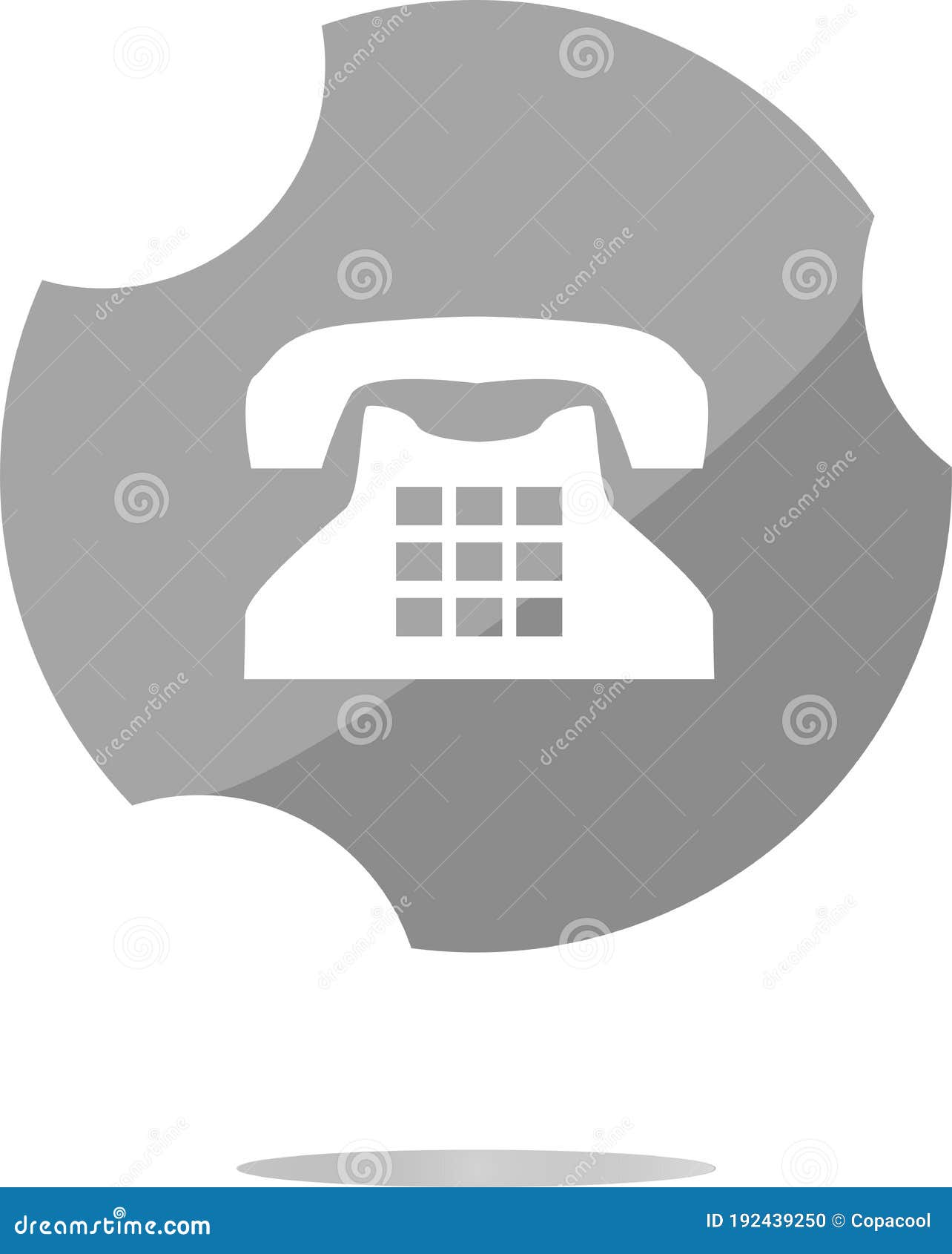 Rotary Phone Icon, Illustration of a Rotary Phone, Web Button Icon ...