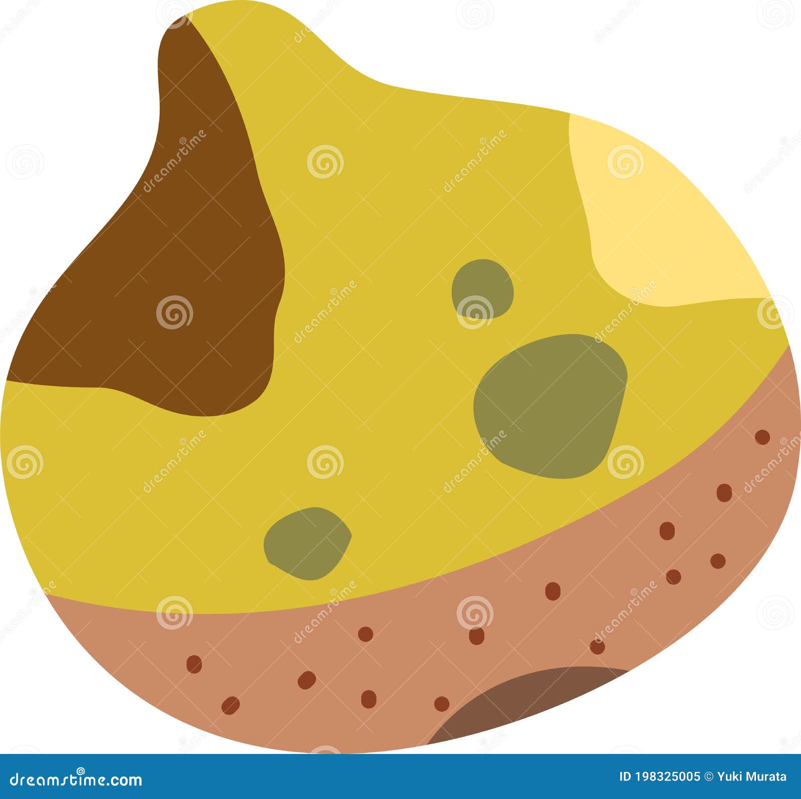 Rotten Fruits With Stinky Rot Covered The Skin Vector Set ...