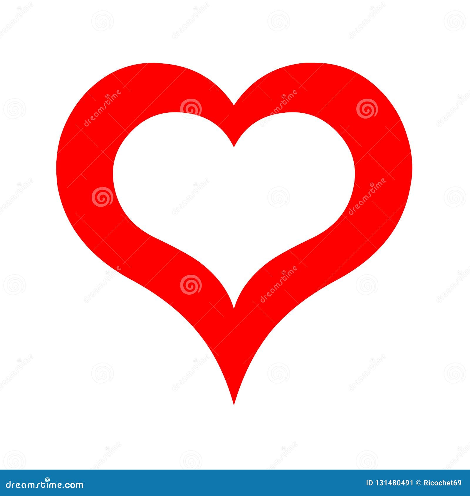 Illustration Rouge De Symbole De Coeur Illustration Stock ...