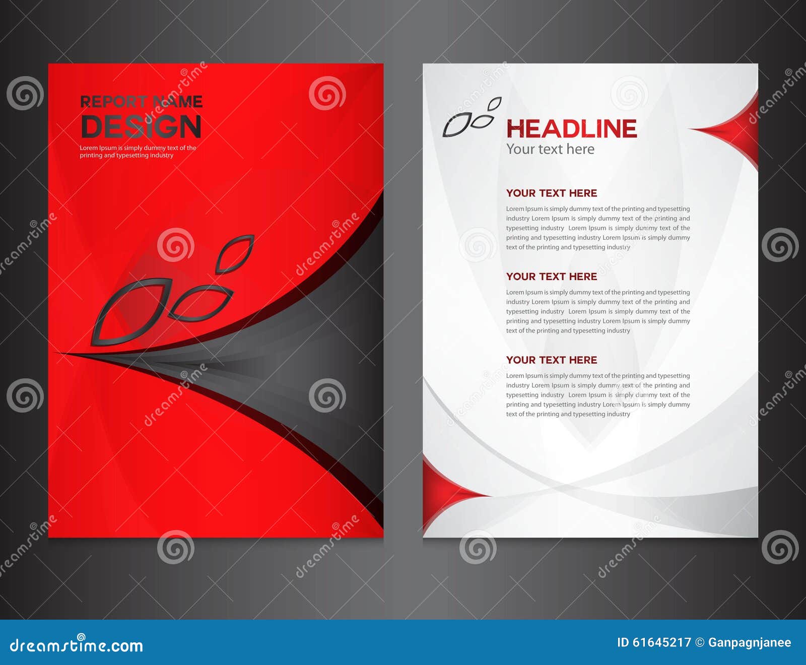 Illustration Rouge De Vecteur De Conception De Rapport Annuel De ...