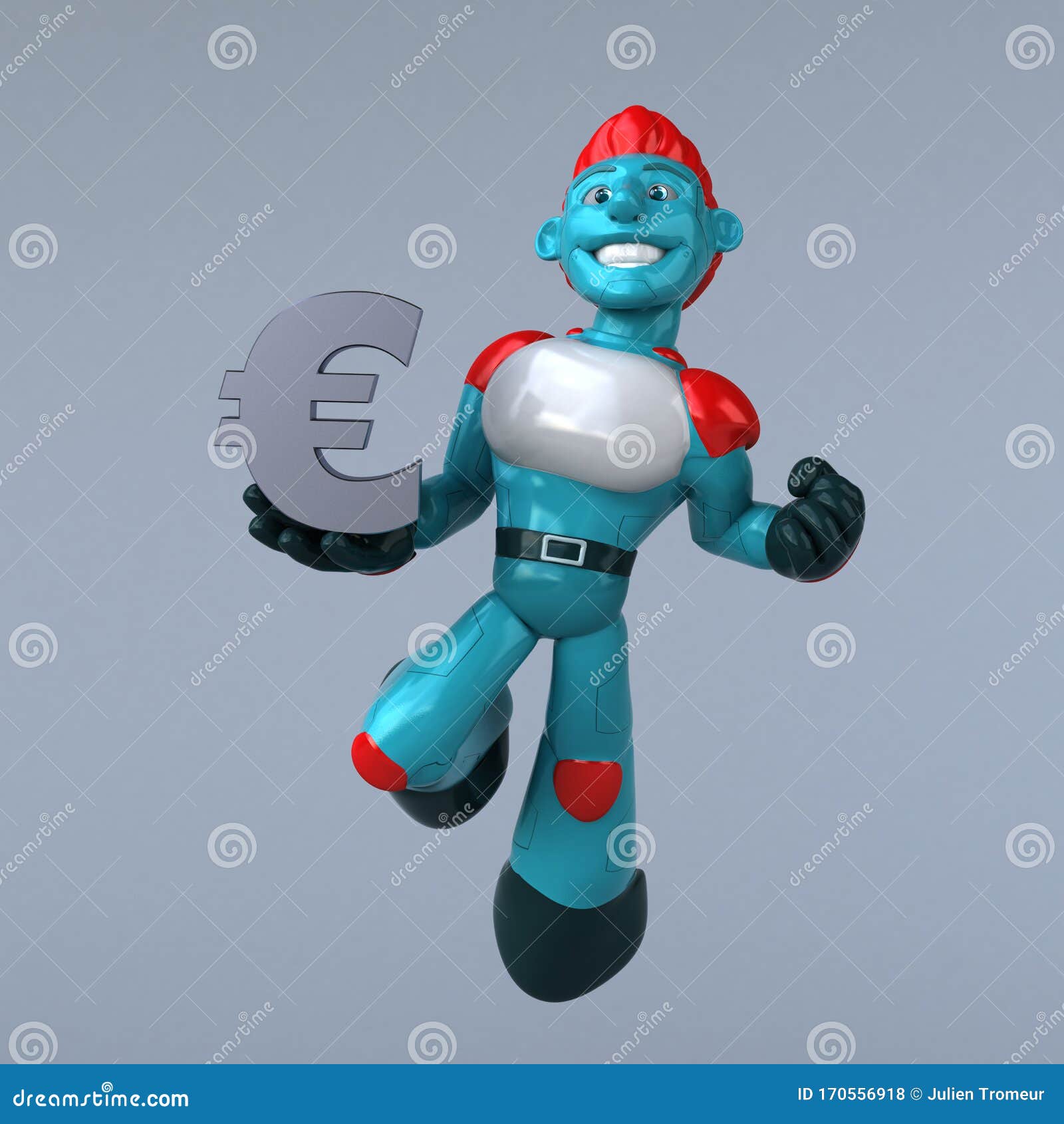 Illustration Rouge Du Robot 3d Illustration Stock - Illustration du ...