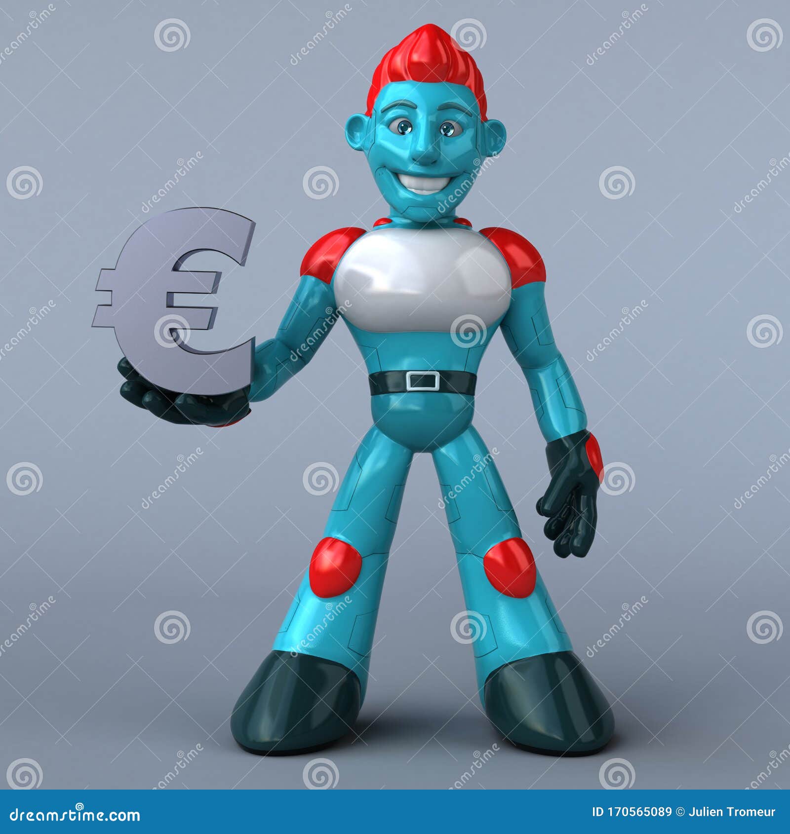 Illustration Rouge Du Robot 3d Illustration Stock - Illustration du ...