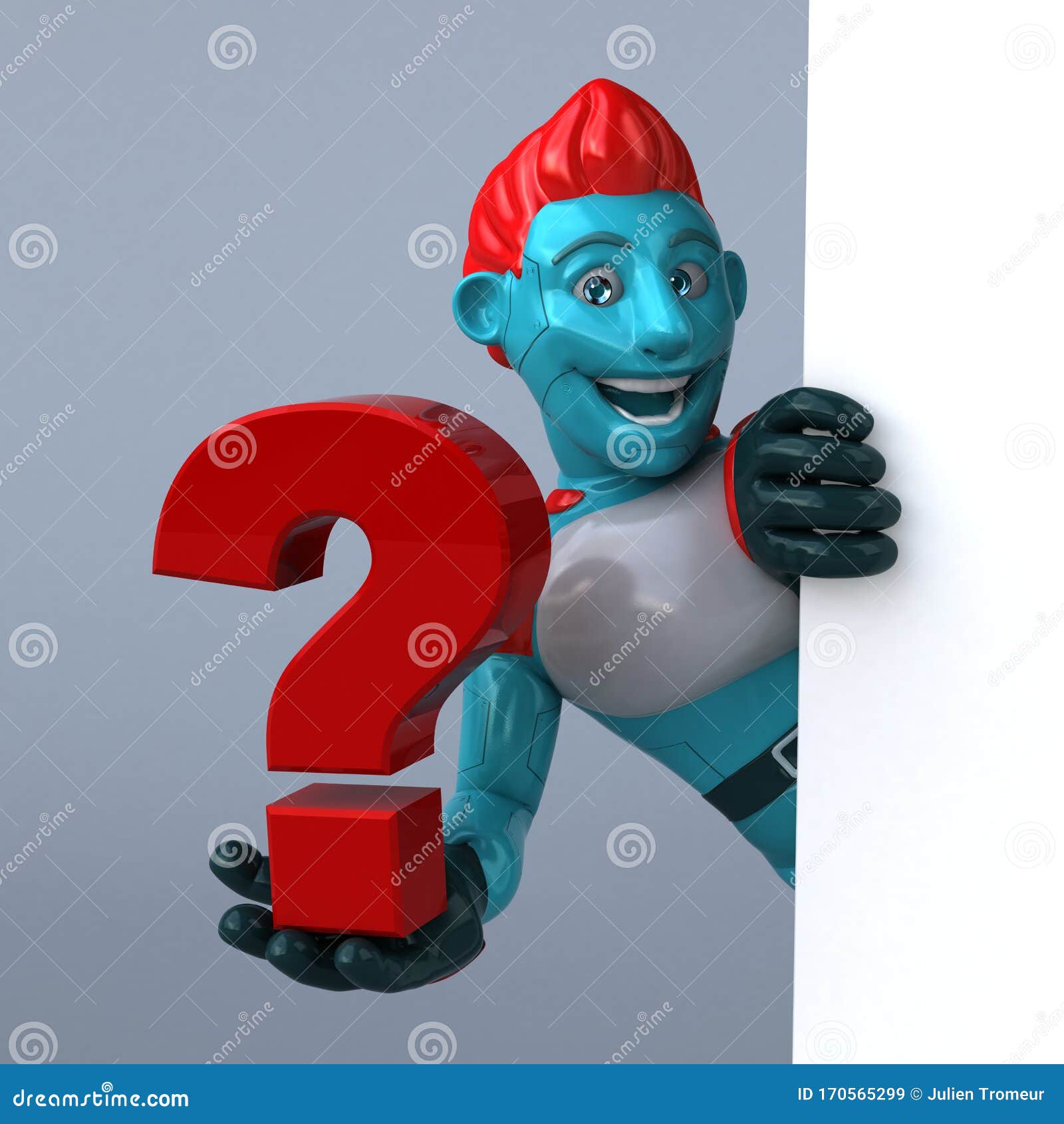 Illustration Rouge Du Robot 3d Illustration Stock - Illustration du ...