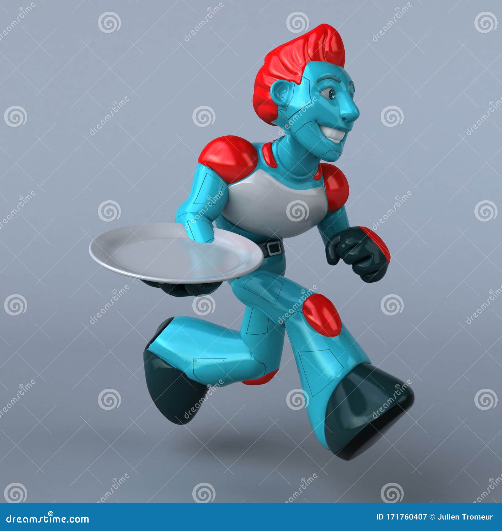 Illustration Rouge Du Robot 3d Illustration Stock - Illustration du ...