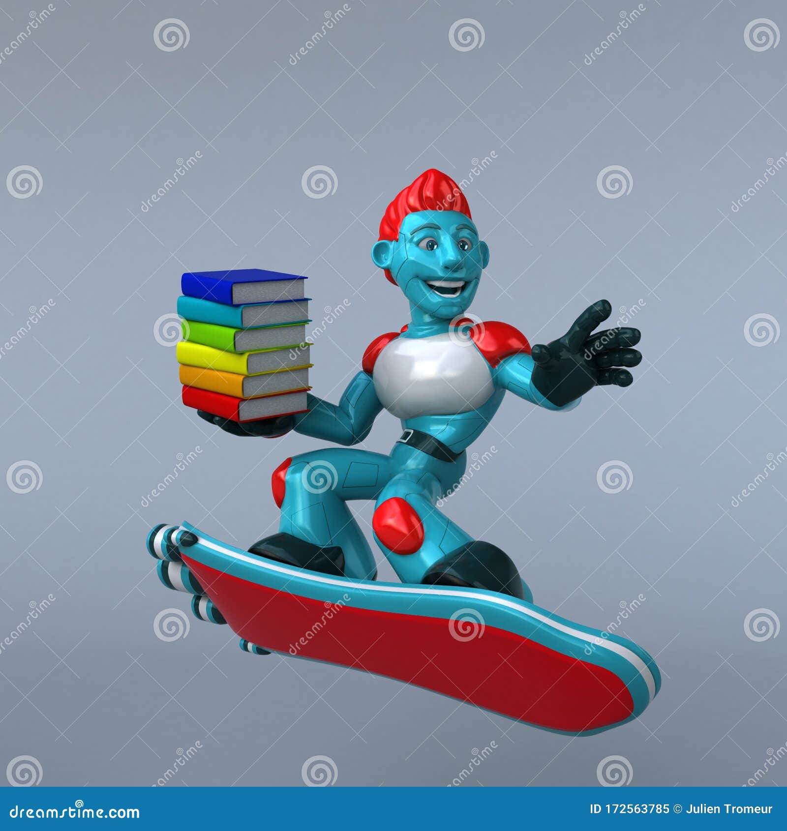 Illustration Rouge Du Robot 3d Illustration Stock - Illustration du ...