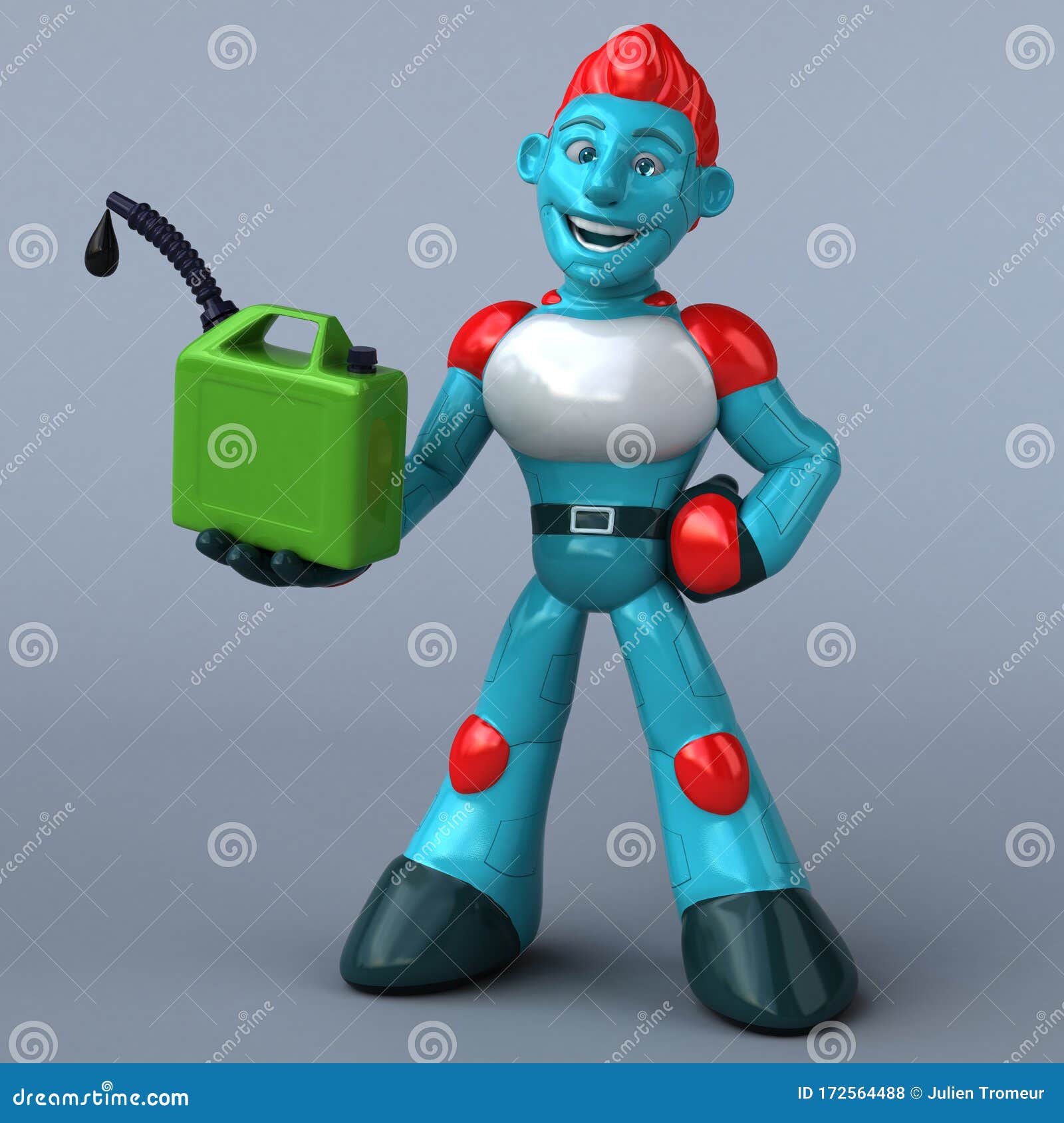 Illustration Rouge Du Robot 3d Illustration Stock - Illustration du ...