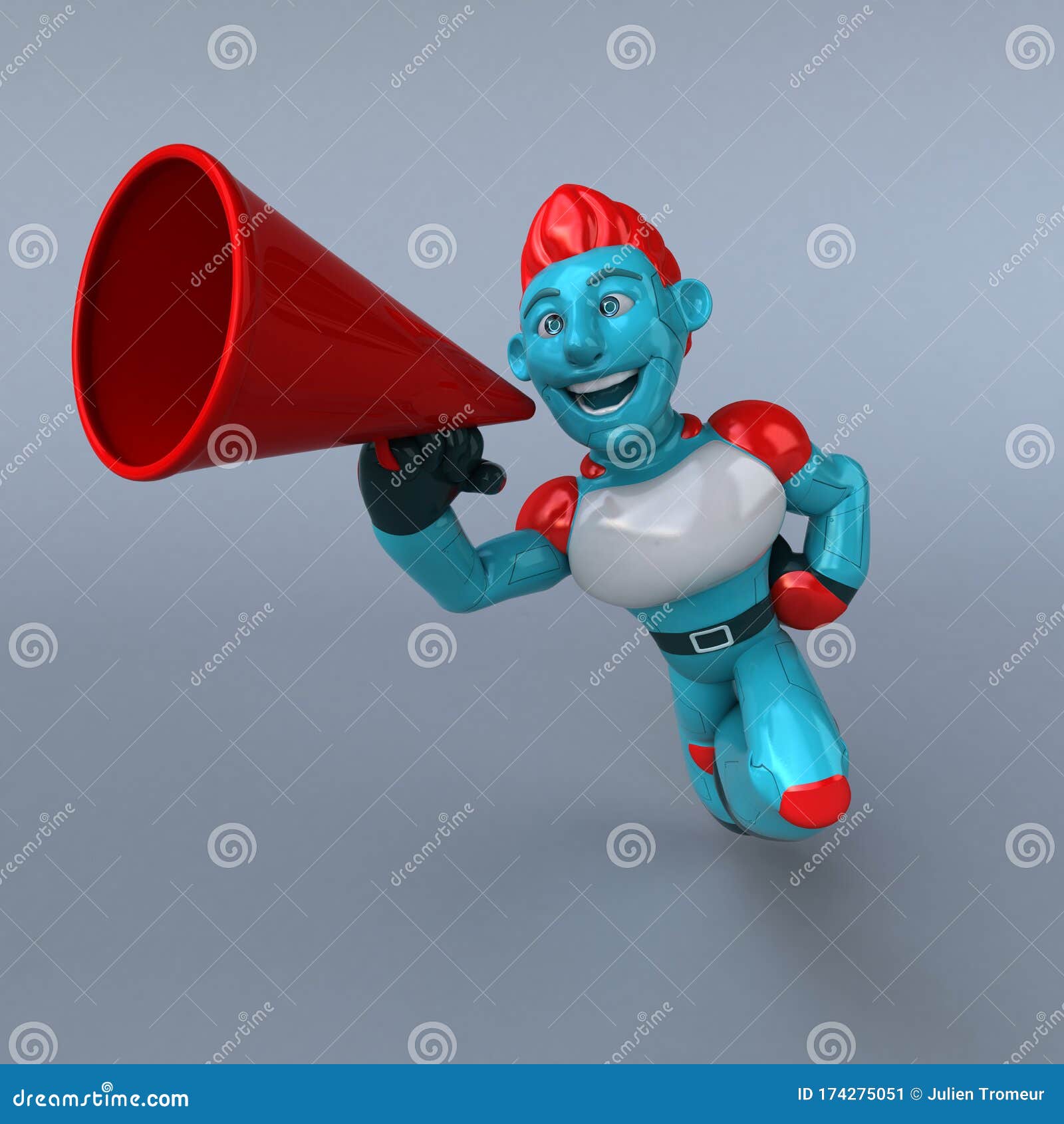 Illustration Rouge Du Robot 3d Illustration Stock - Illustration du ...