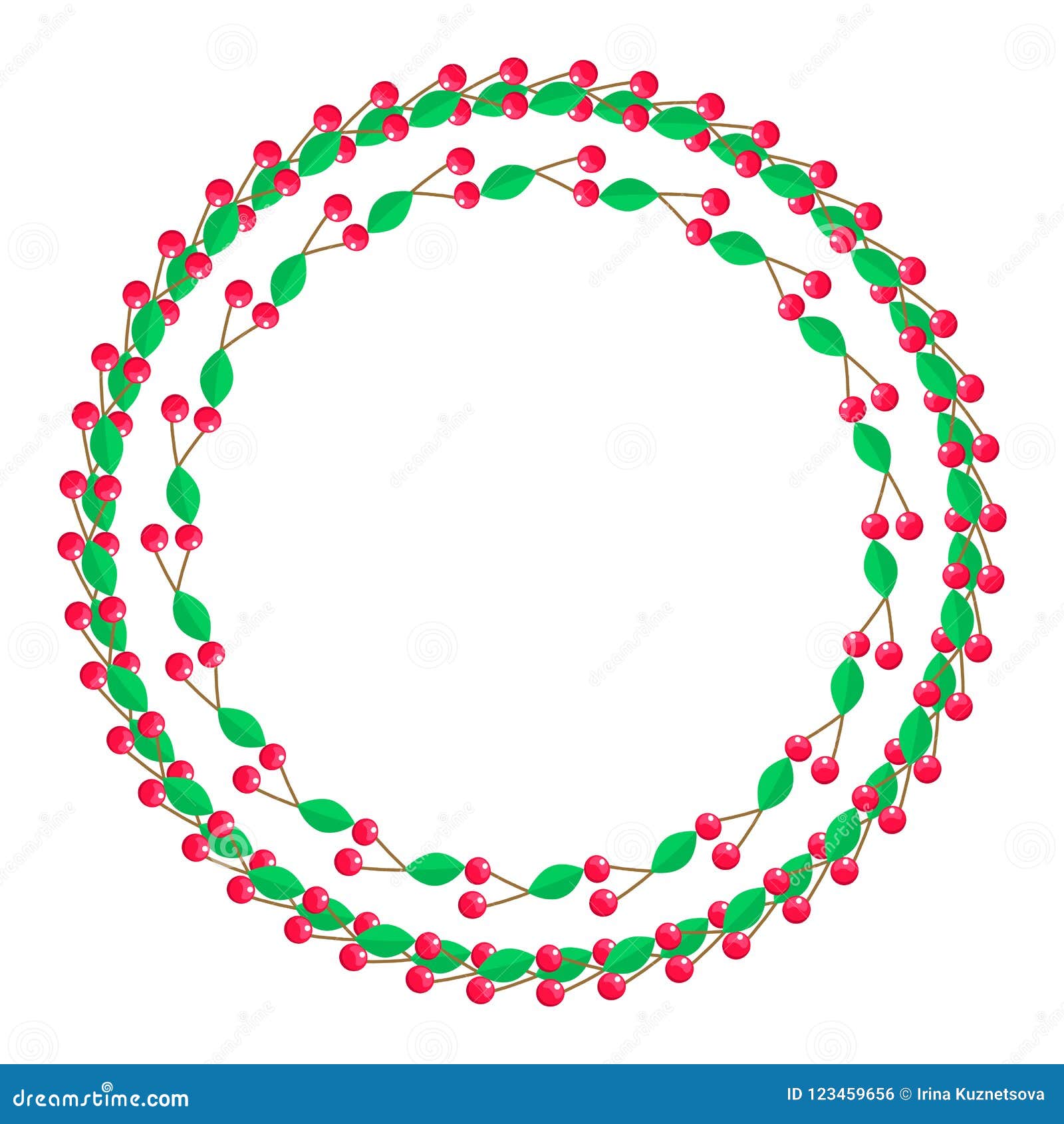 Illustration. Round Frame of Berries Stock Vector - Illustration of ...