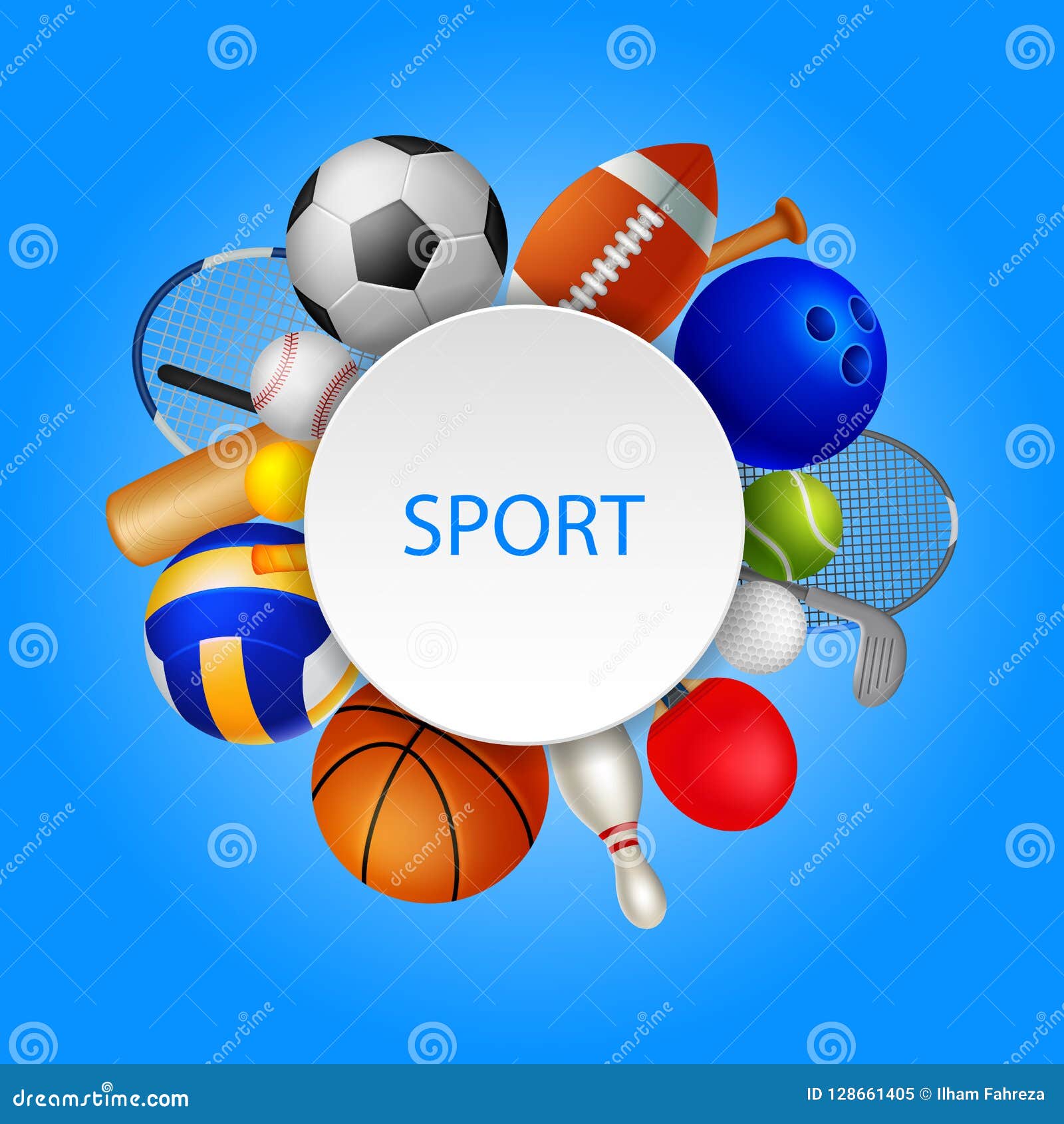 Round Frame , Sport Background Stock Vector - Illustration of sphere ...
