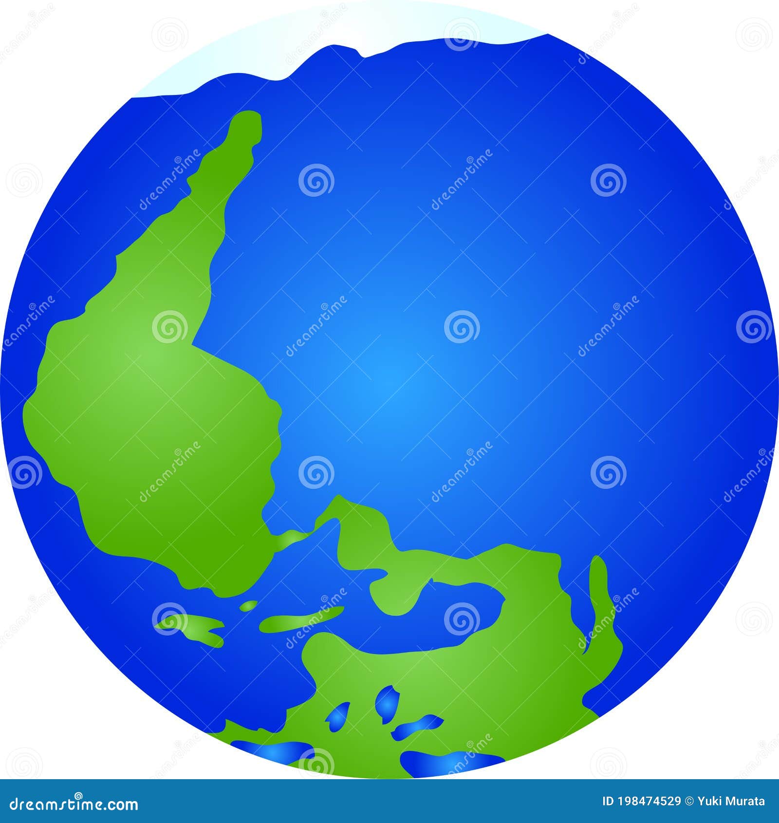 Illustration of a Round Gradation Blue Earth Stock Vector ...