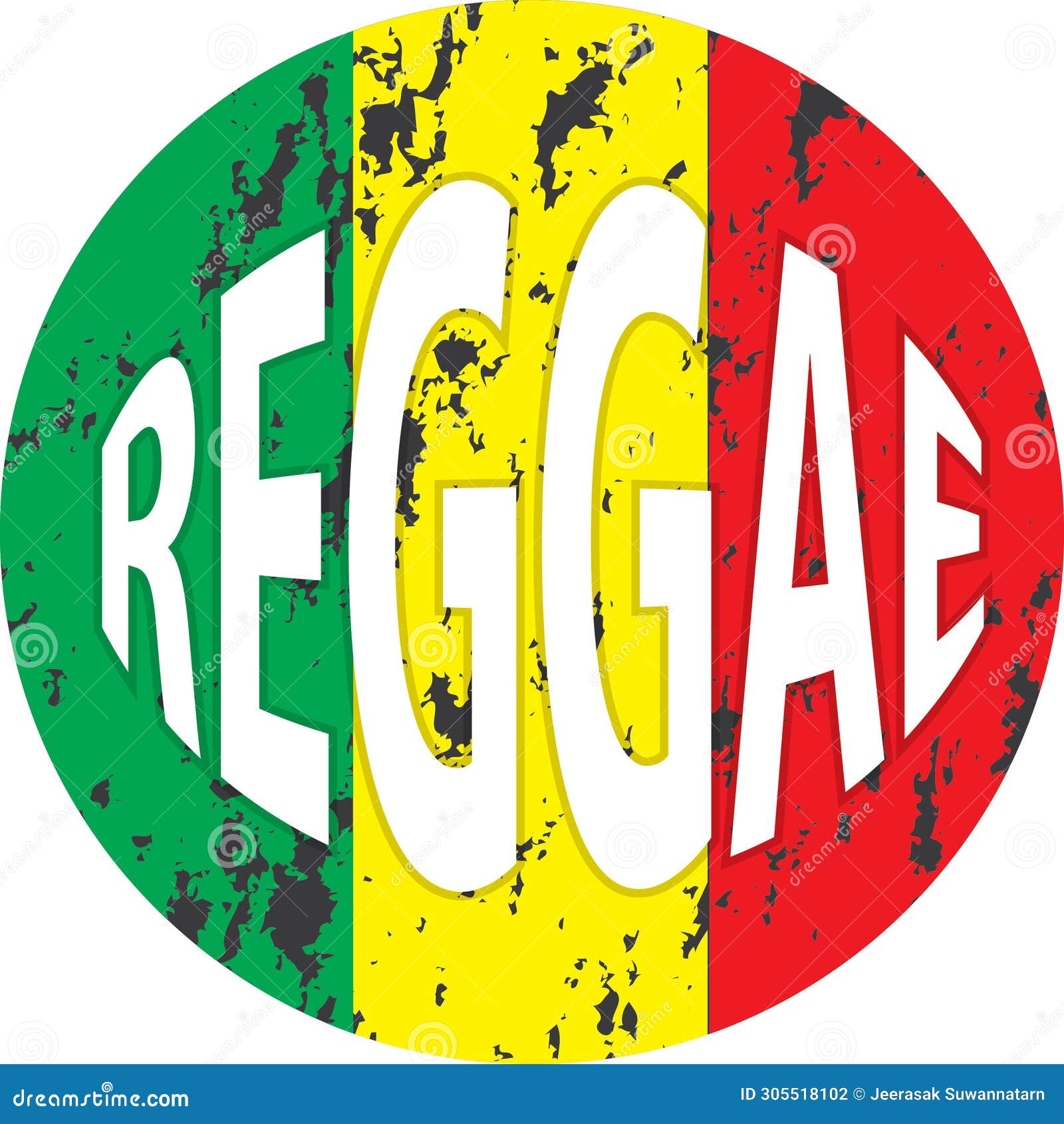 Illustration of Round Reggae Flag Stock Vector - Illustration of ...