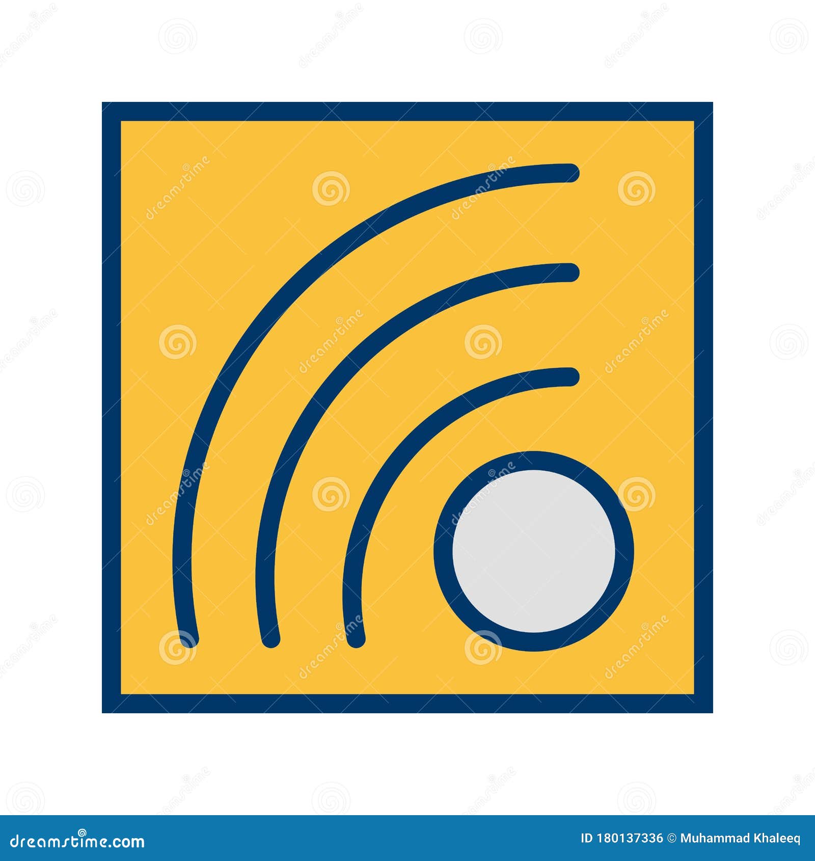 Illustration RSS Feed Icon for Personal and Commercial Use. Stock ...