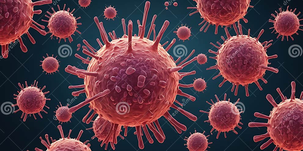 Illustration of the Rubella Virus Checked Using a Microscope, Generated ...