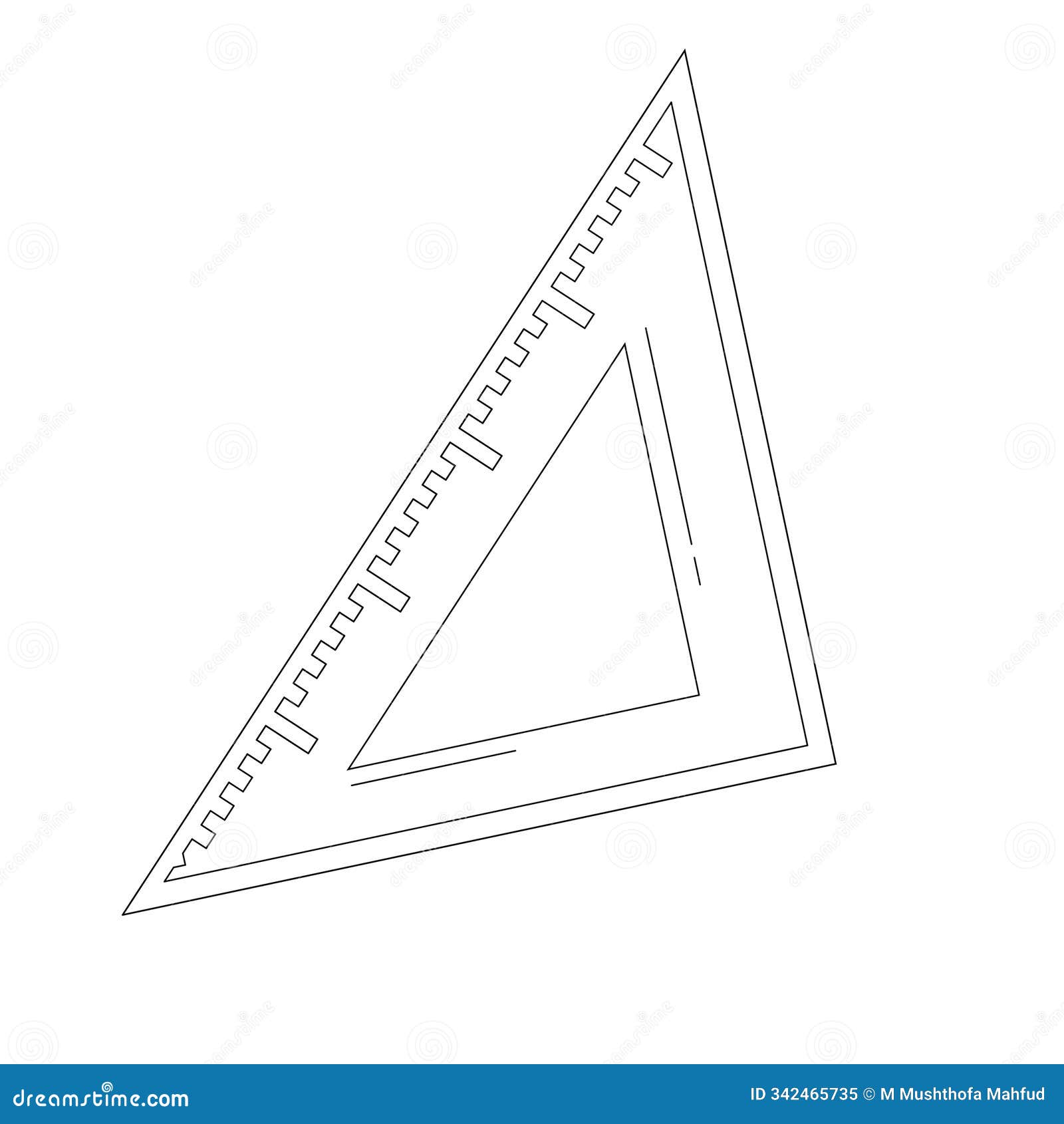 A Rectangular Ruler Isolated on a White Background Stock Illustration ...