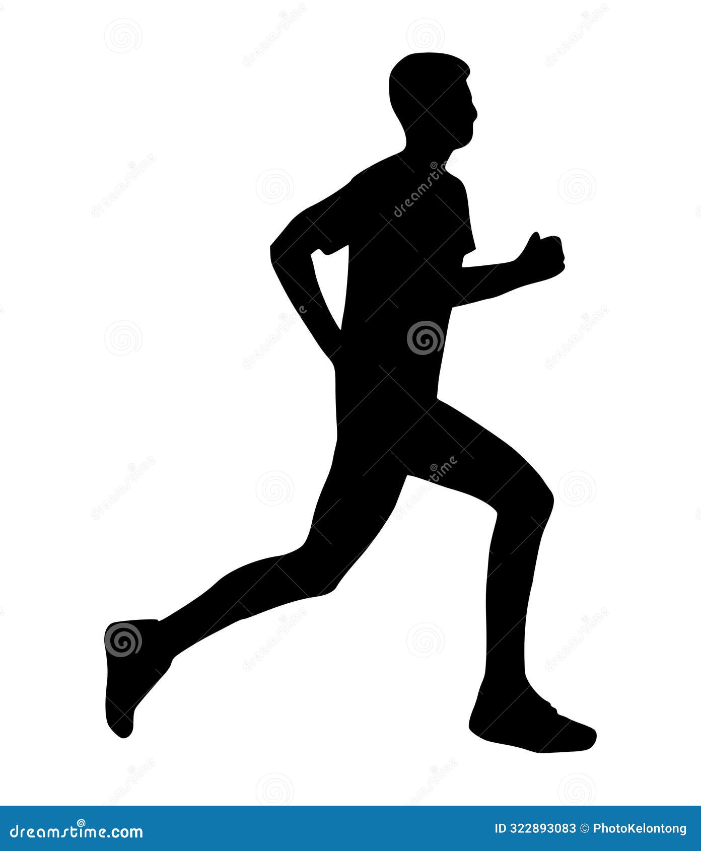 Illustration Runner Silhouette. Runner Athlete Silhouette Stock Vector ...