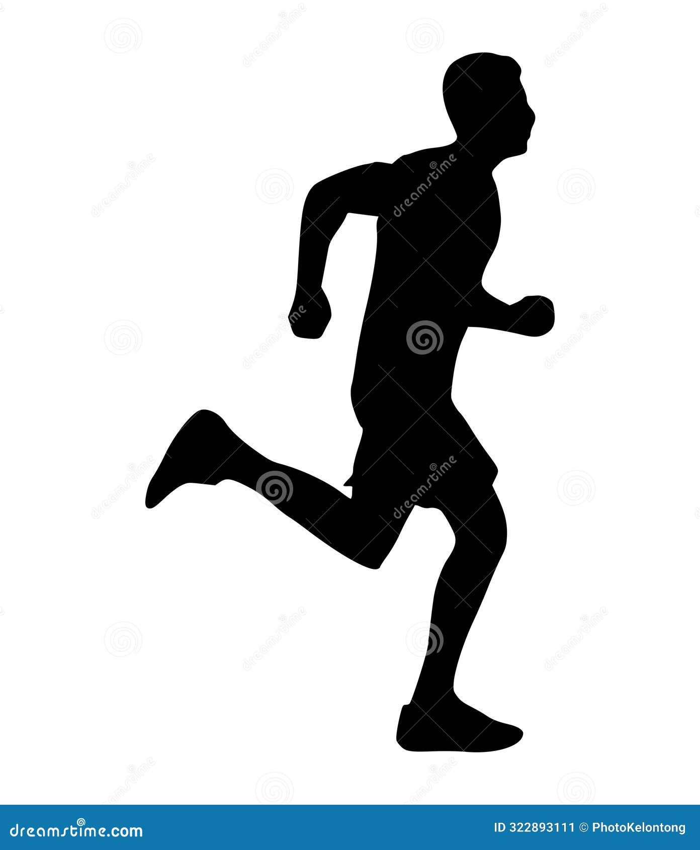 Illustration Runner Silhouette. Runner Athlete Silhouette Stock Vector ...