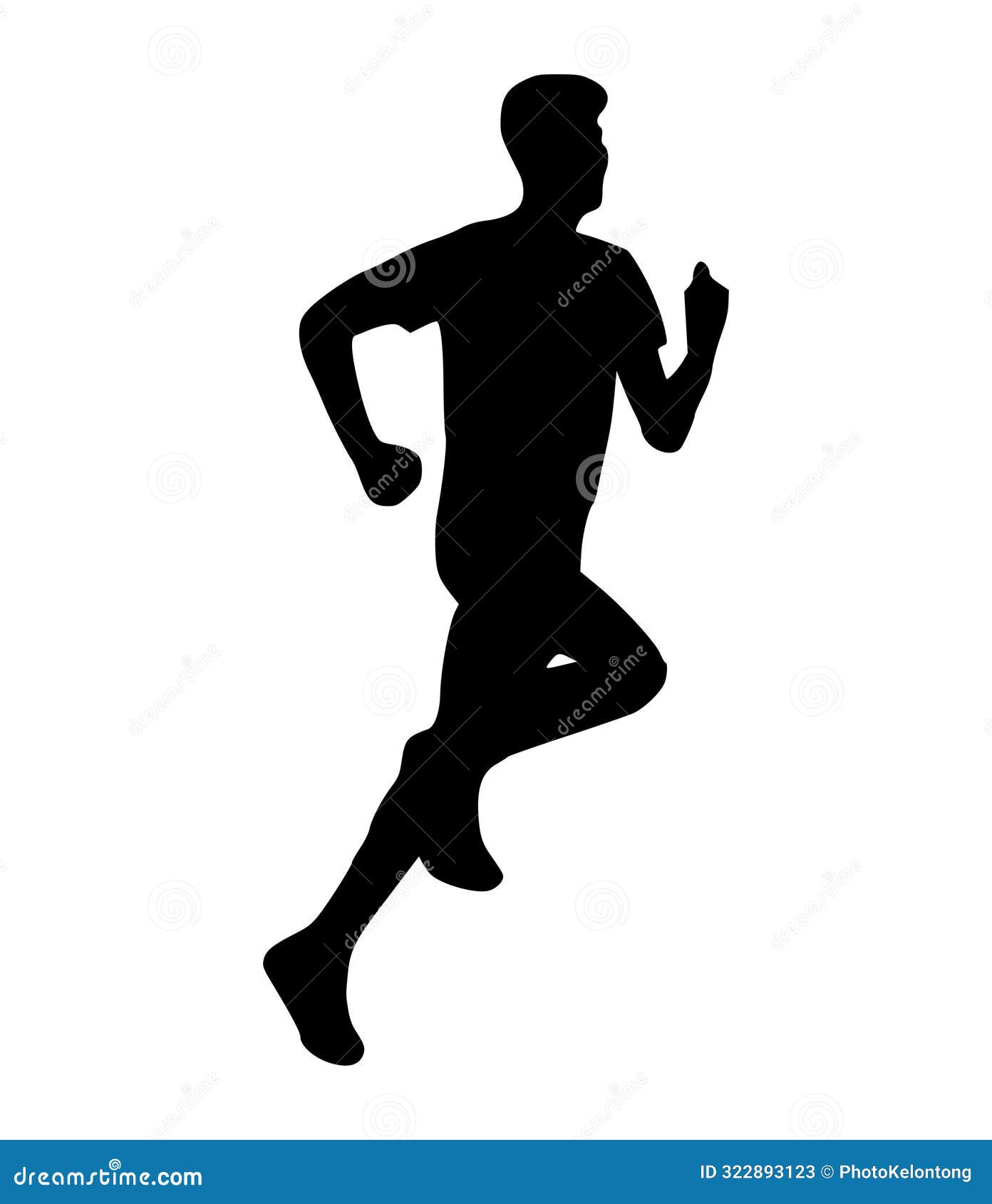 Illustration Runner Silhouette. Runner Athlete Silhouette Stock Vector ...