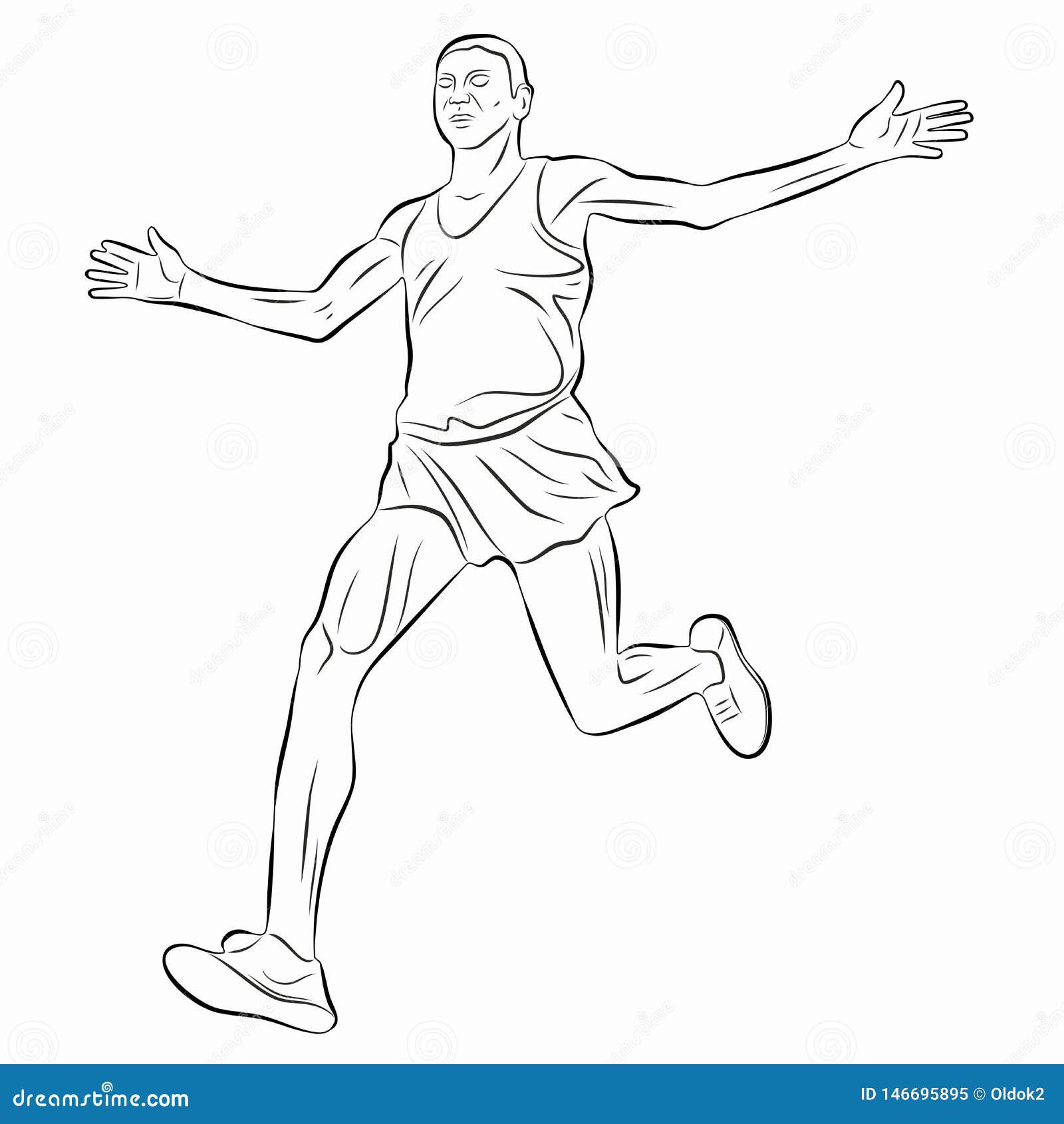 Illustration of Runner , Vector Draw Stock Vector - Illustration of ...