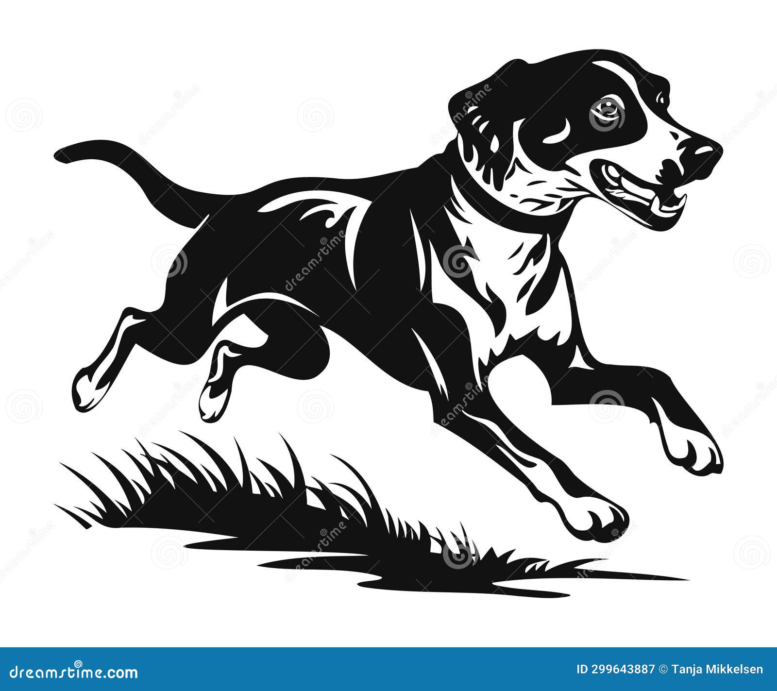 Illustration of a Running Dog Stock Illustration - Illustration of ...