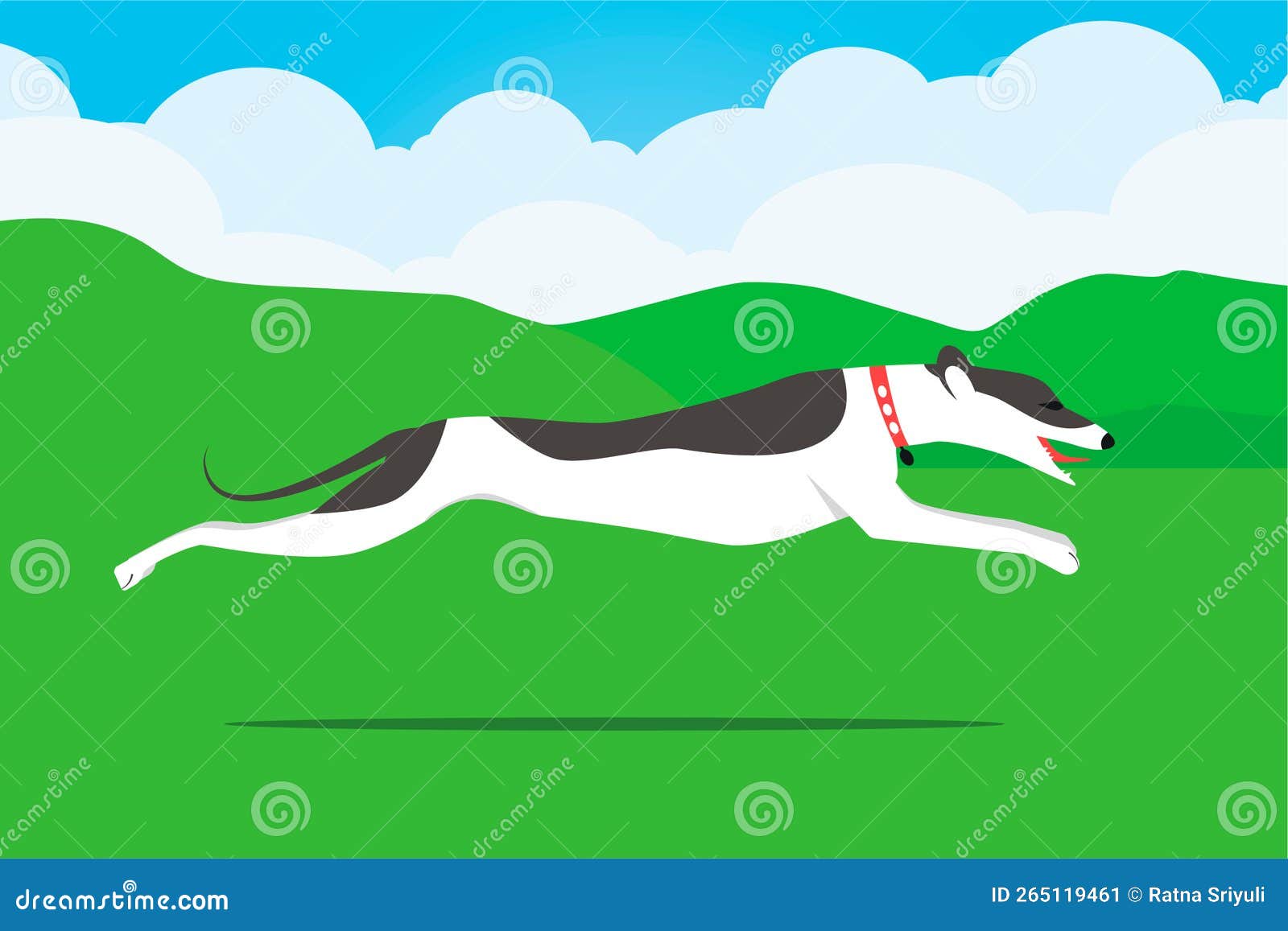Illustration of Running Dog Design Flat Isolated Vector Stock Vector ...