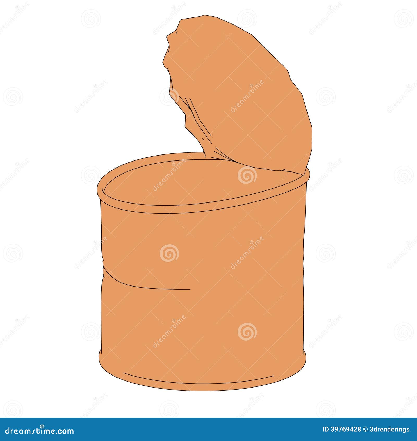 Illustration of rusty can stock illustration. Illustration of drawing ...