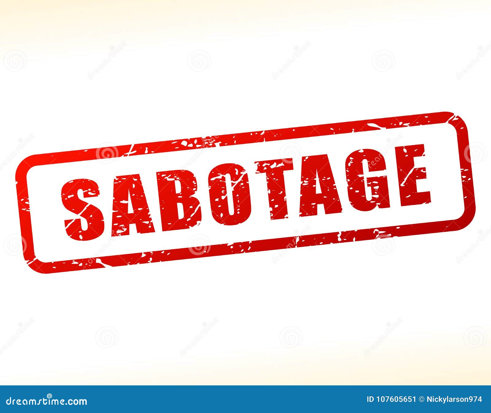 Sabotage text buffered stock vector. Illustration of sign - 107605651