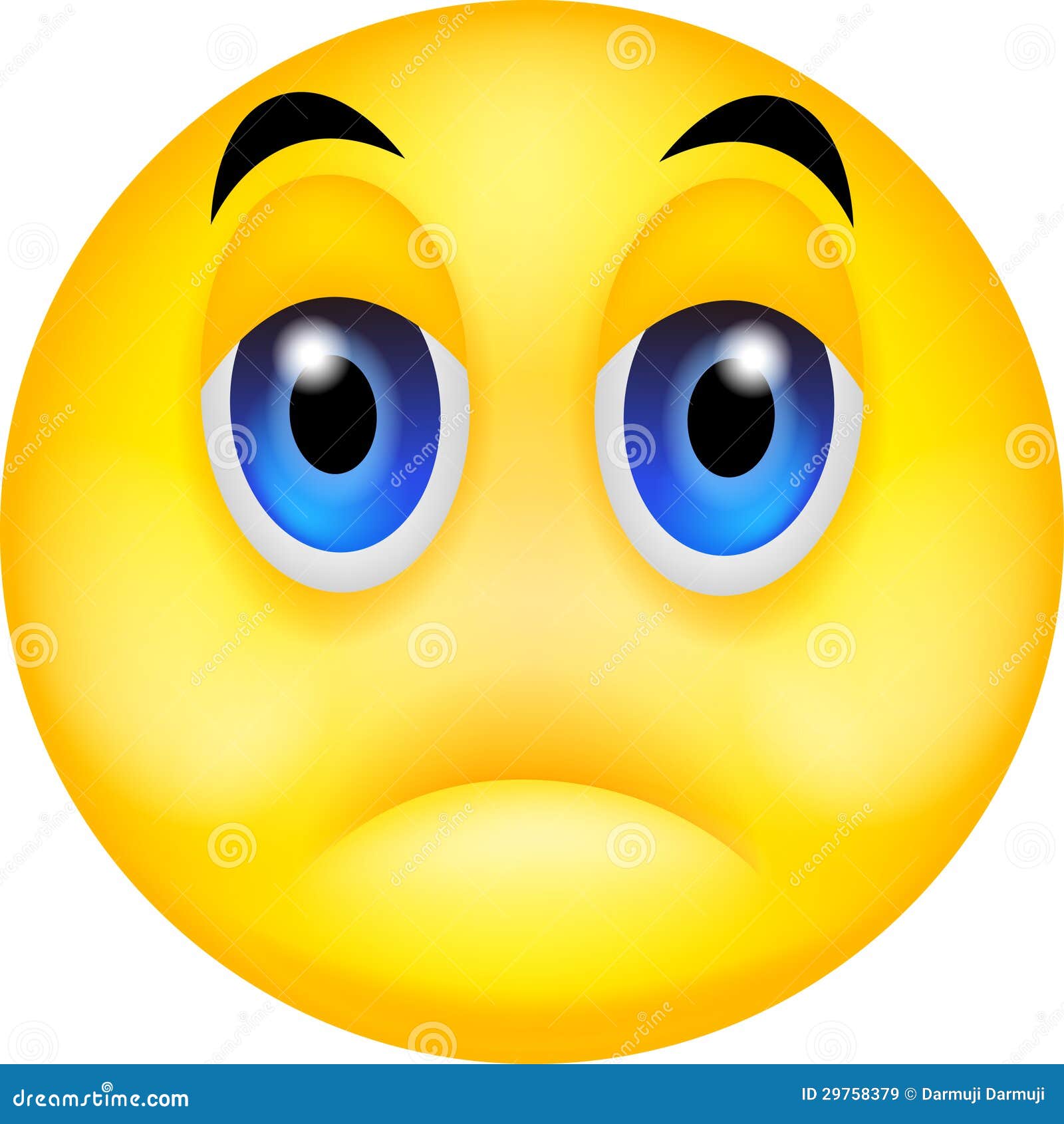 Sad emoticon stock vector. Illustration of behavior, disappointment ...