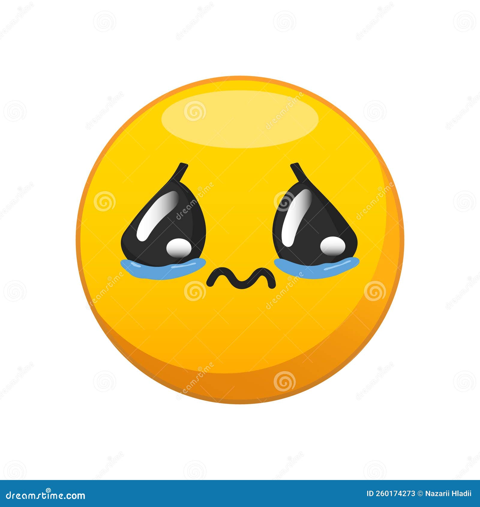 Illustration of Sad Face. Emoji for a Chat Stock Vector - Illustration ...