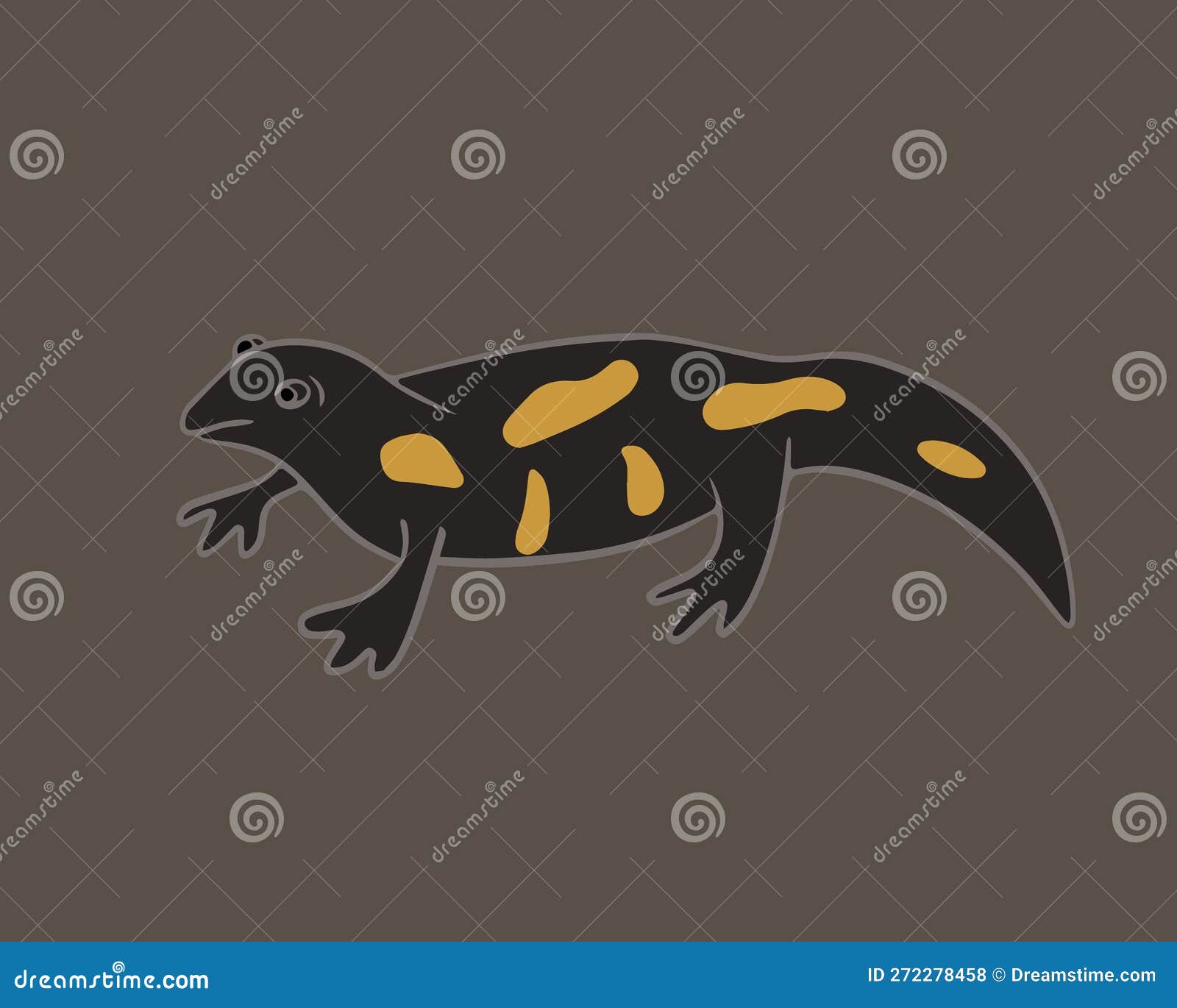 Illustration of a Salamander. Stock Vector - Illustration of background ...