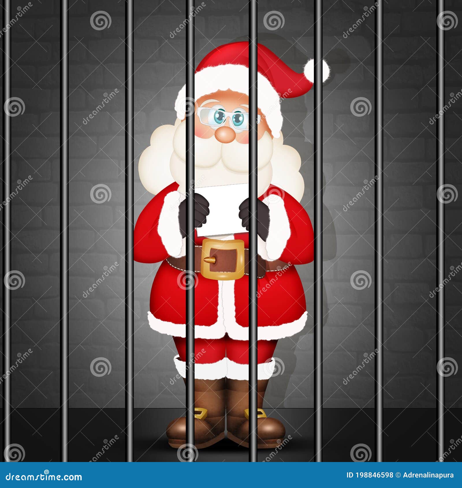 Arrested Santa, Reindeer, Elves Vector | CartoonDealer.com #22213901