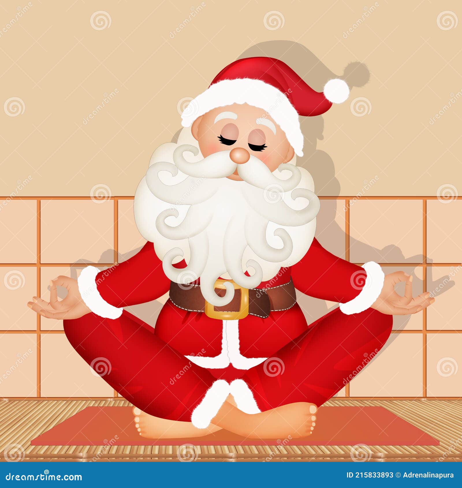 Illustration of Santa Claus Doing Yoga Stock Illustration ...