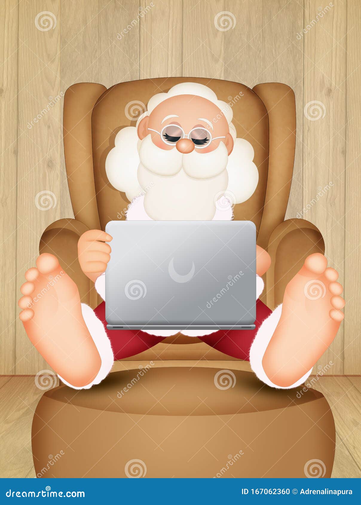 Illustration of Santa Claus Technology Stock Illustration ...