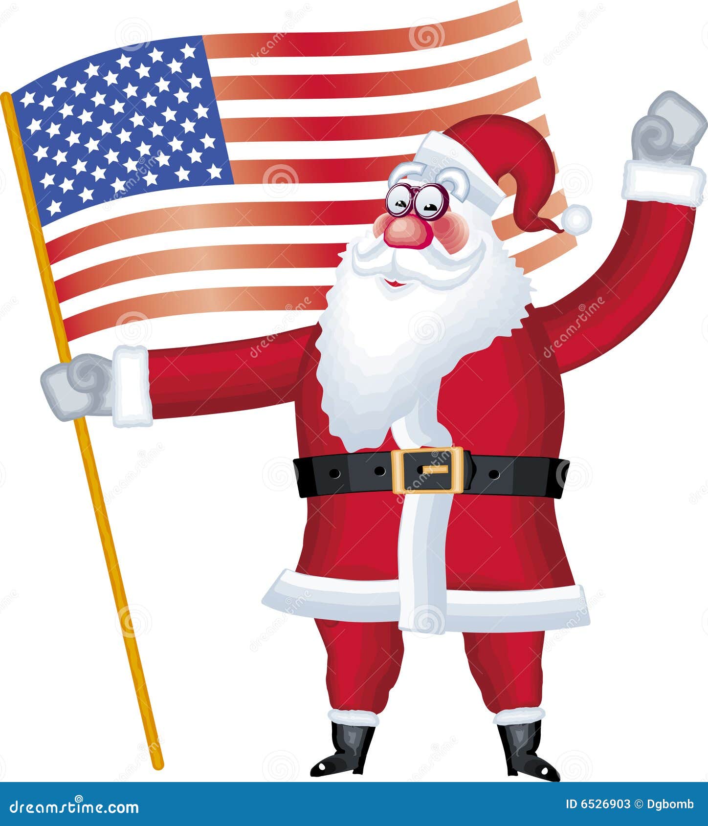 Illustration Of Santa Claus In Various Poses Flag Stock Image ...