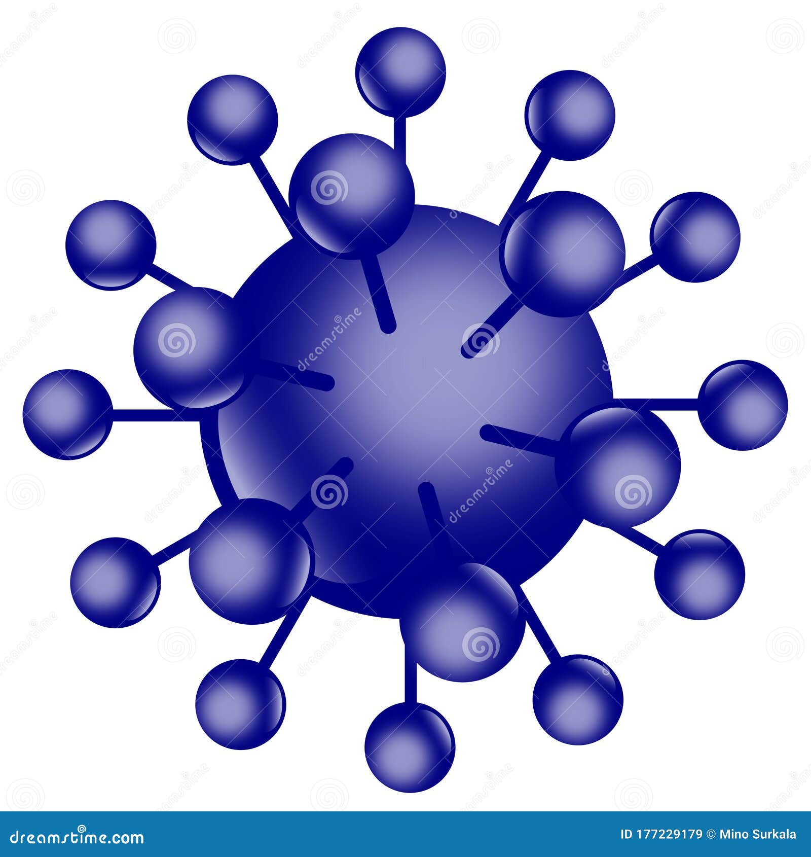 Illustration of the SARS-CoV-2 Virus with a 3D Effect Stock ...