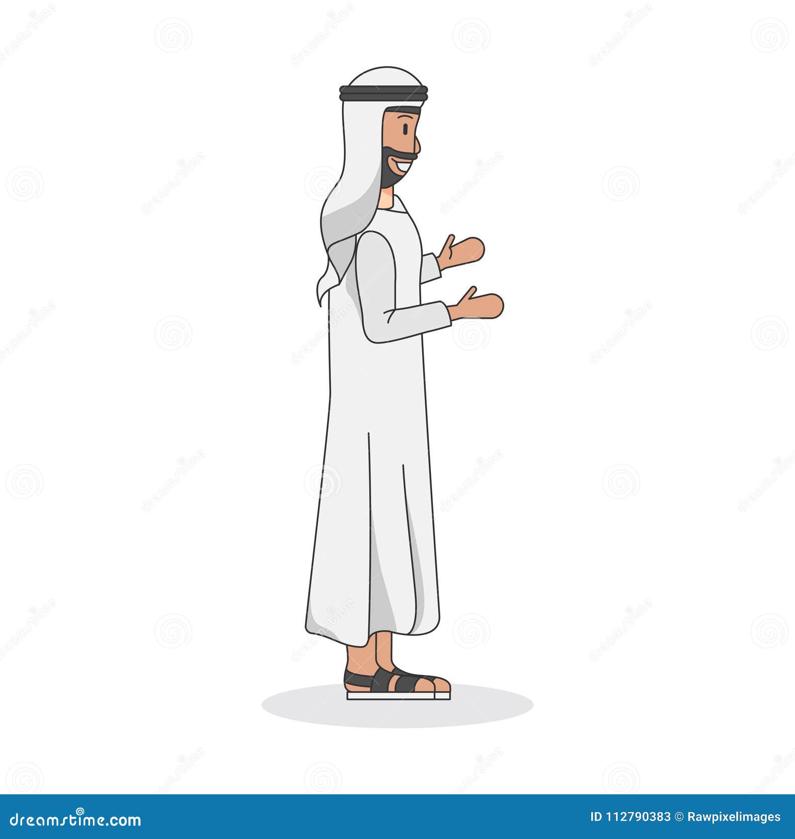 Illustration of a Saudi Man Stock Illustration - Illustration of person ...