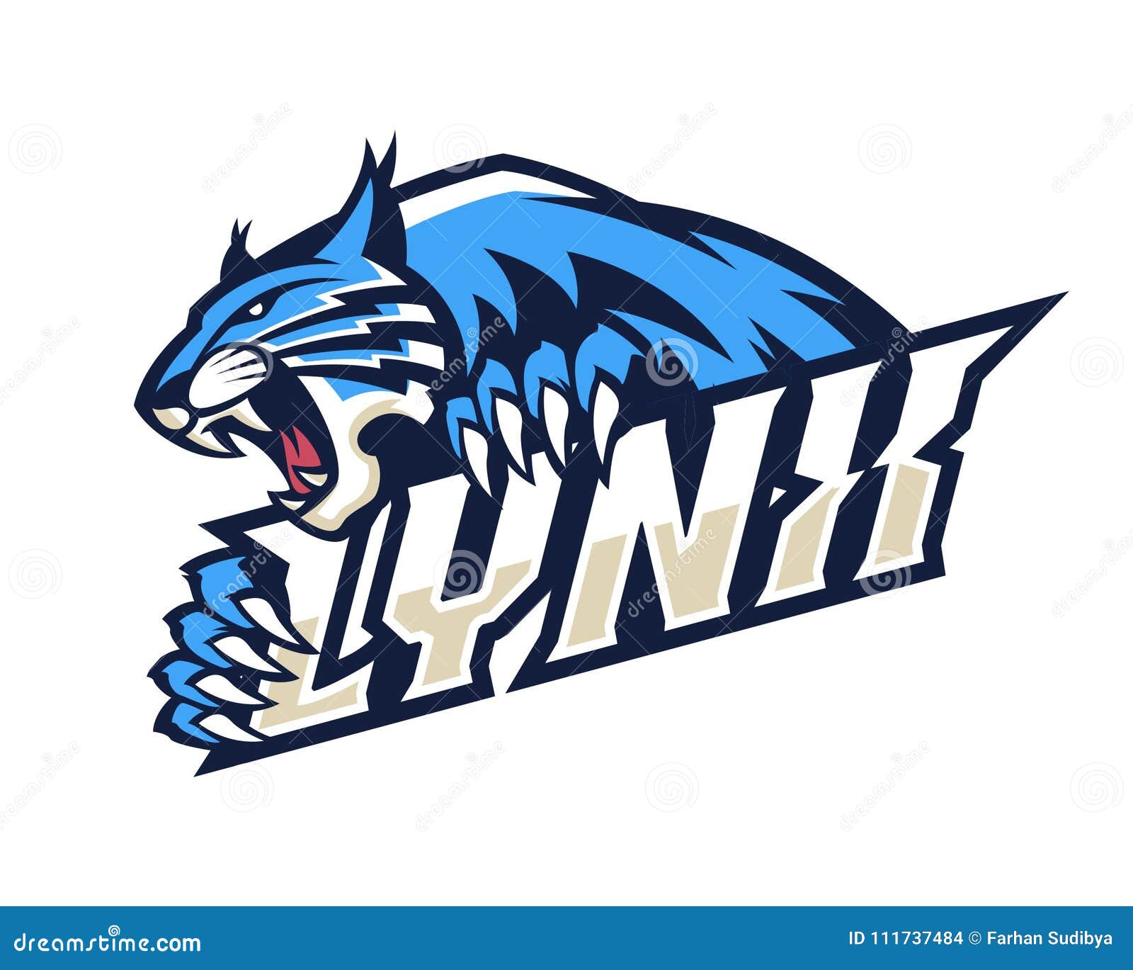 Illustration Sauvage De Lynx Logo Mascot Vector Illustration de Vecteur ...