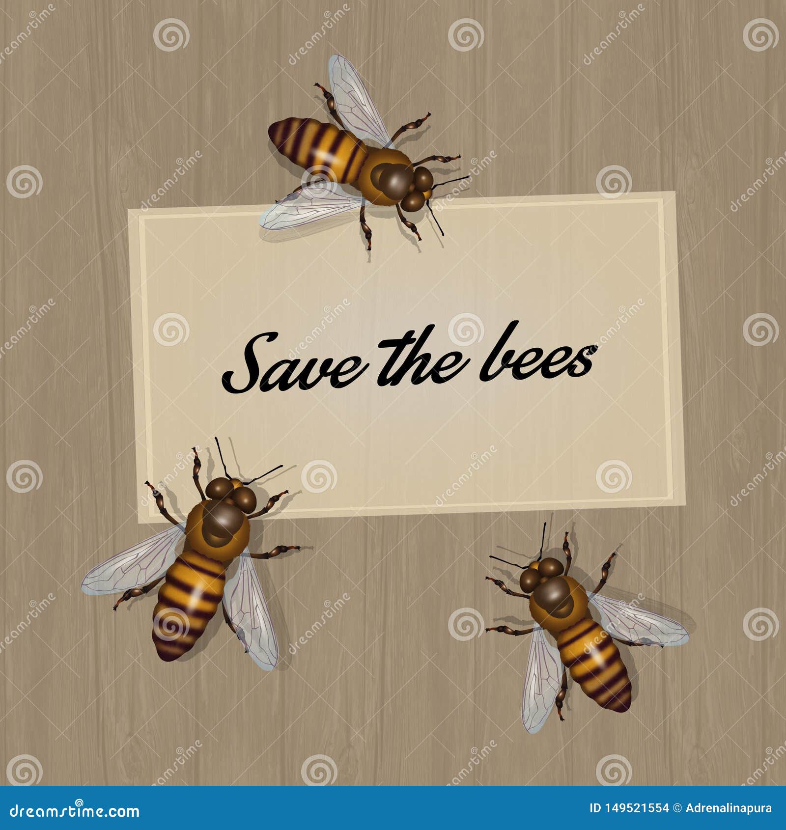 Save the bees stock illustration. Illustration of save - 149521554