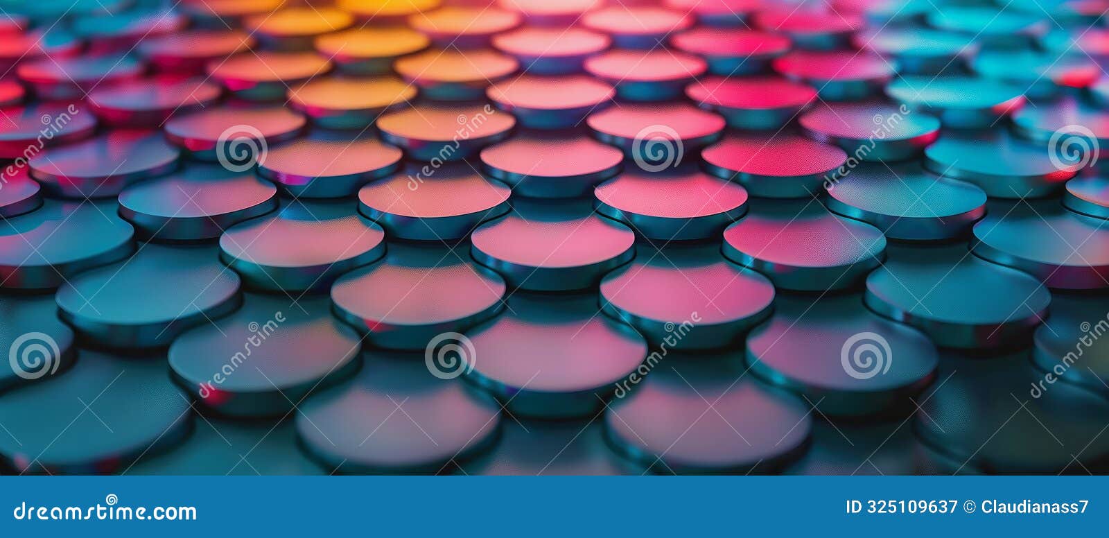 Illustration of a Scale-like 3d Pattern, Blue with Pink Neon Colors ...