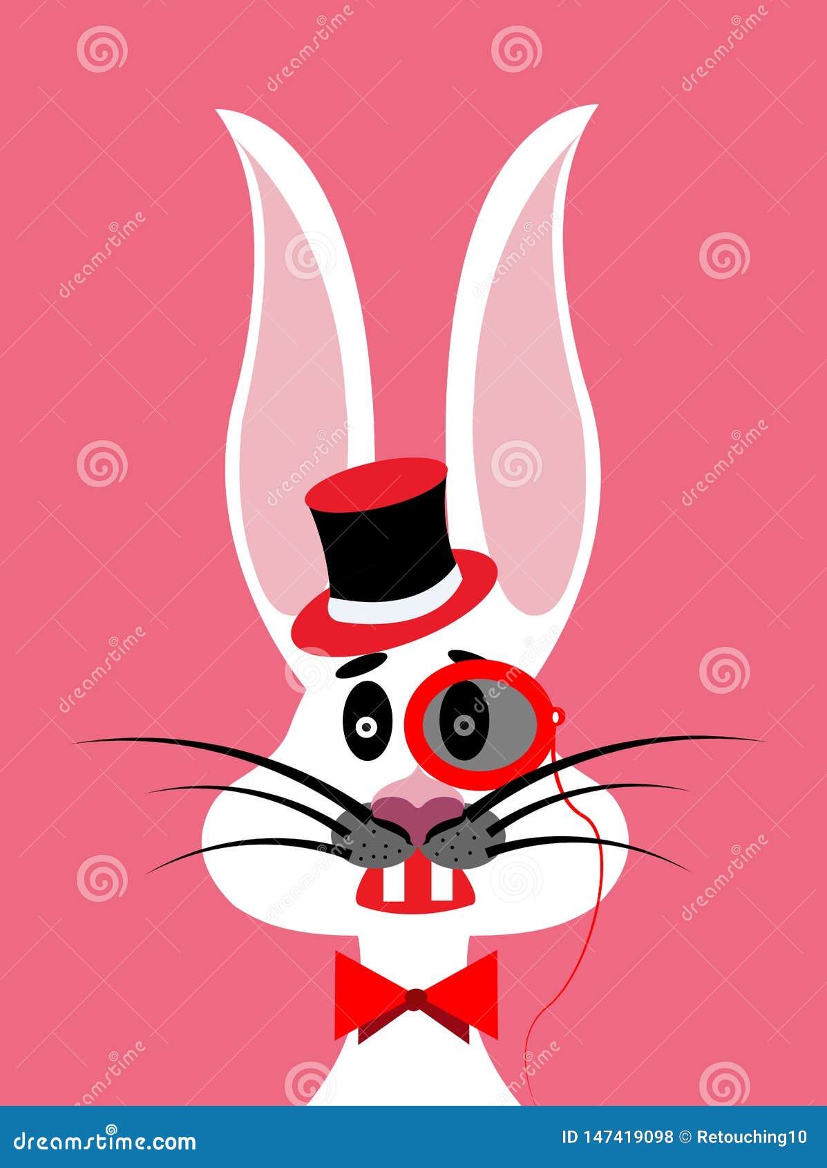 Illustration of a Scared Weird Rabbit Stock Illustration - Illustration ...