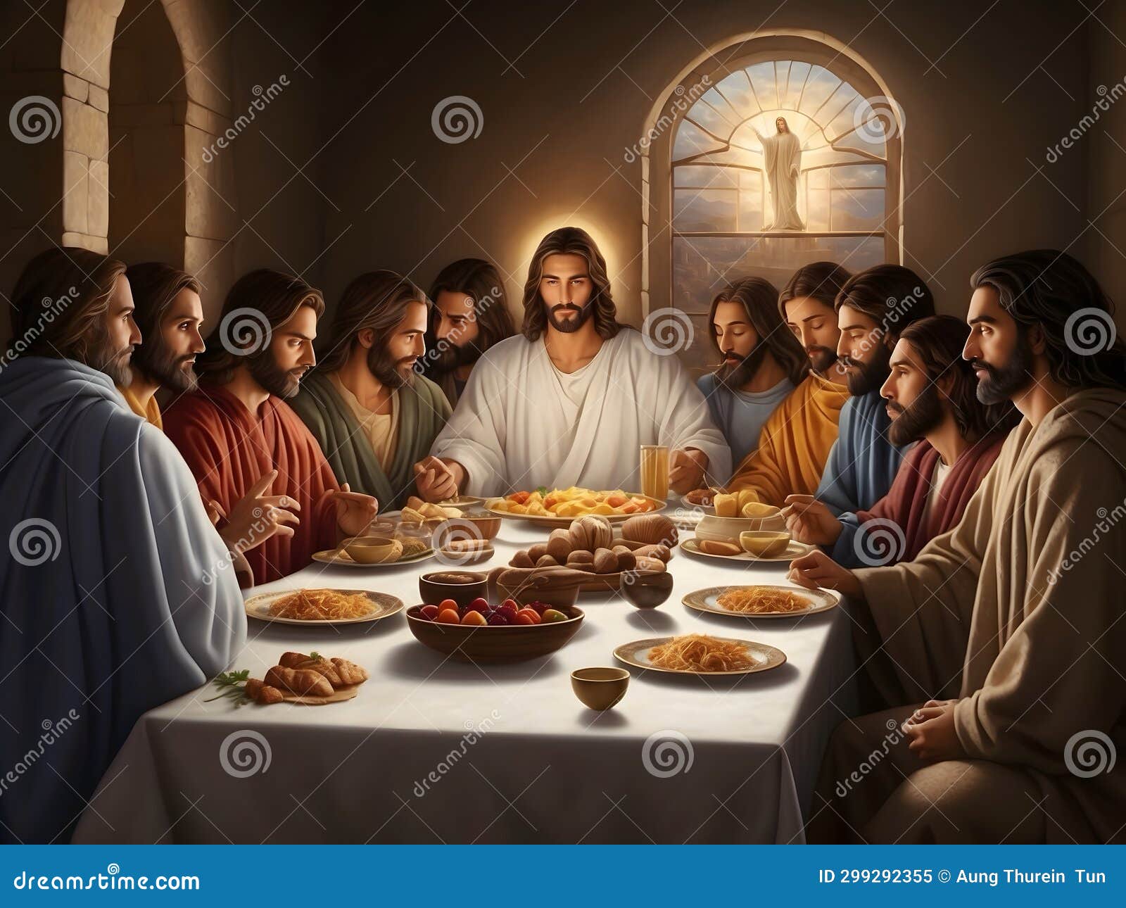 The Last Dinner Illustration Stock Illustration - Illustration of ...