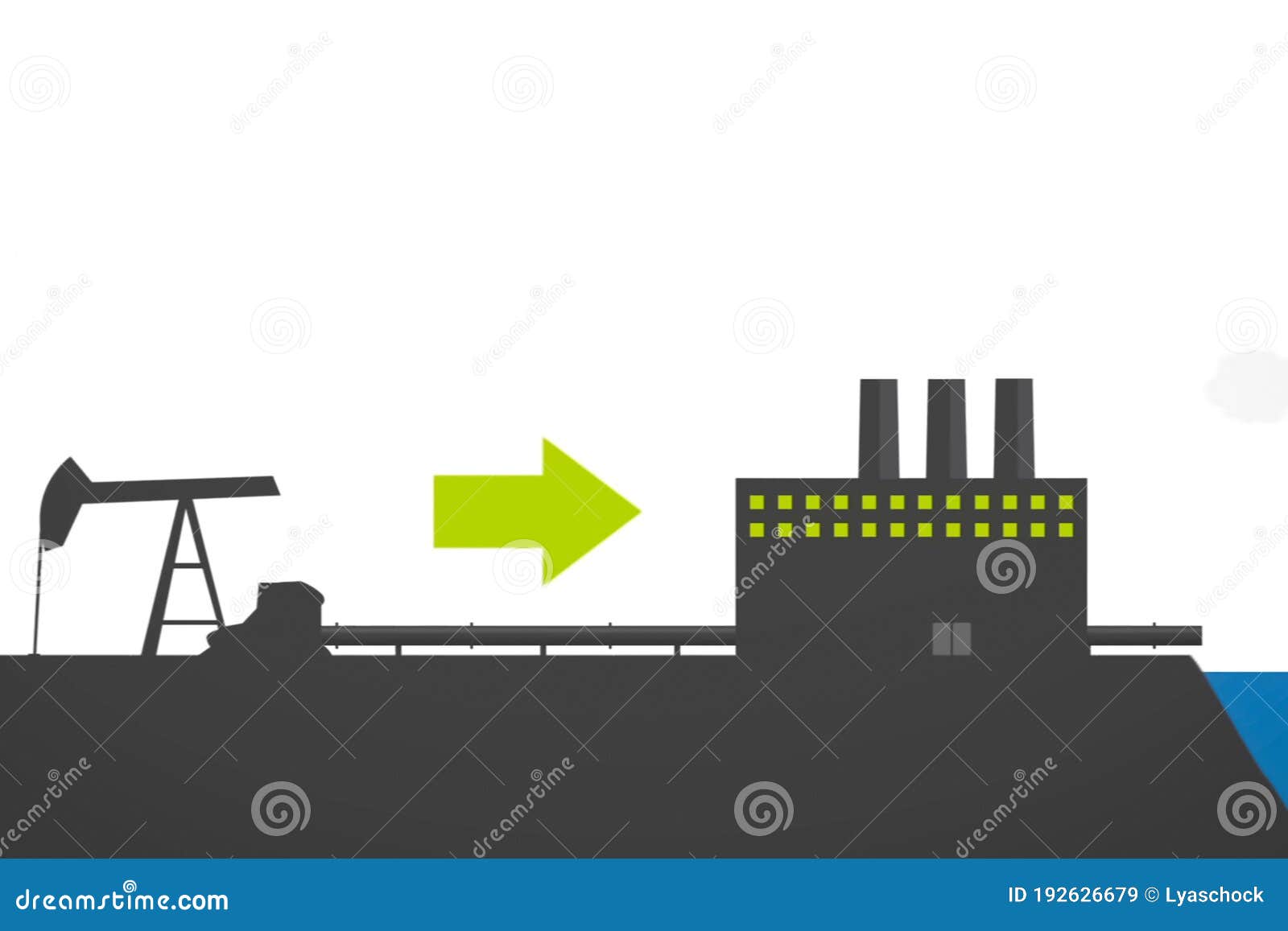 Illustration of the Scheme of Oil Production and Processing at the ...